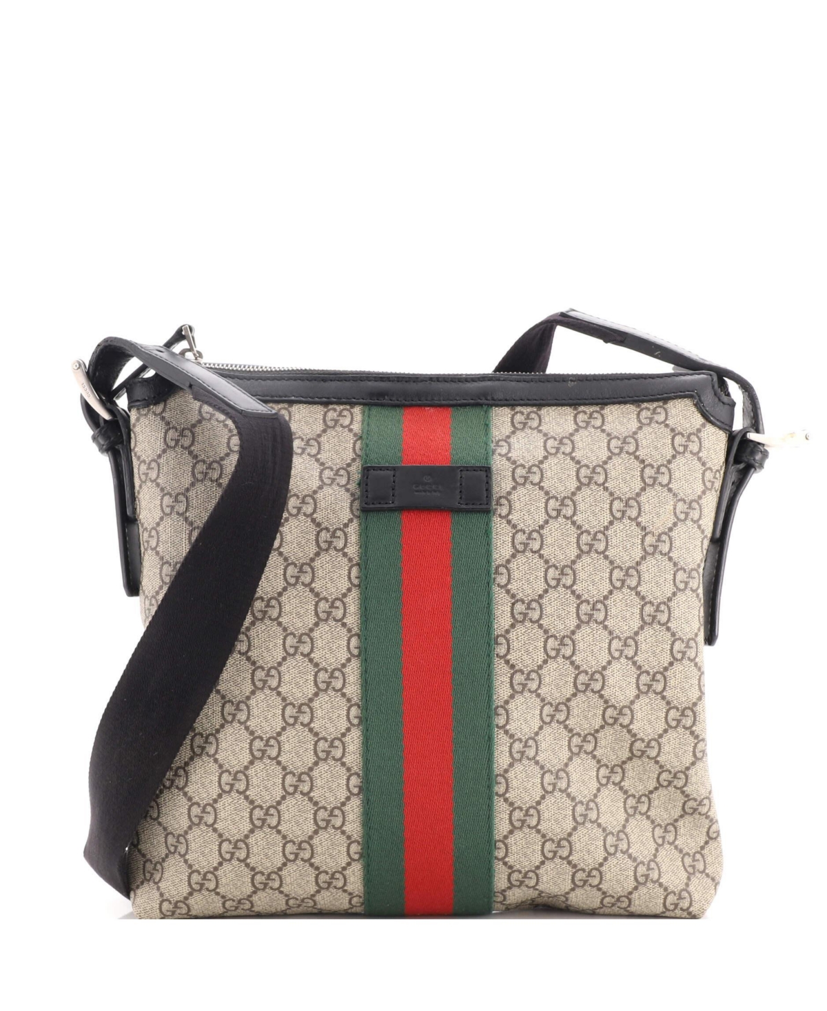 Click here for Pre-Owned Gucci Medium Web Messenger Bag Gg Coated... prices