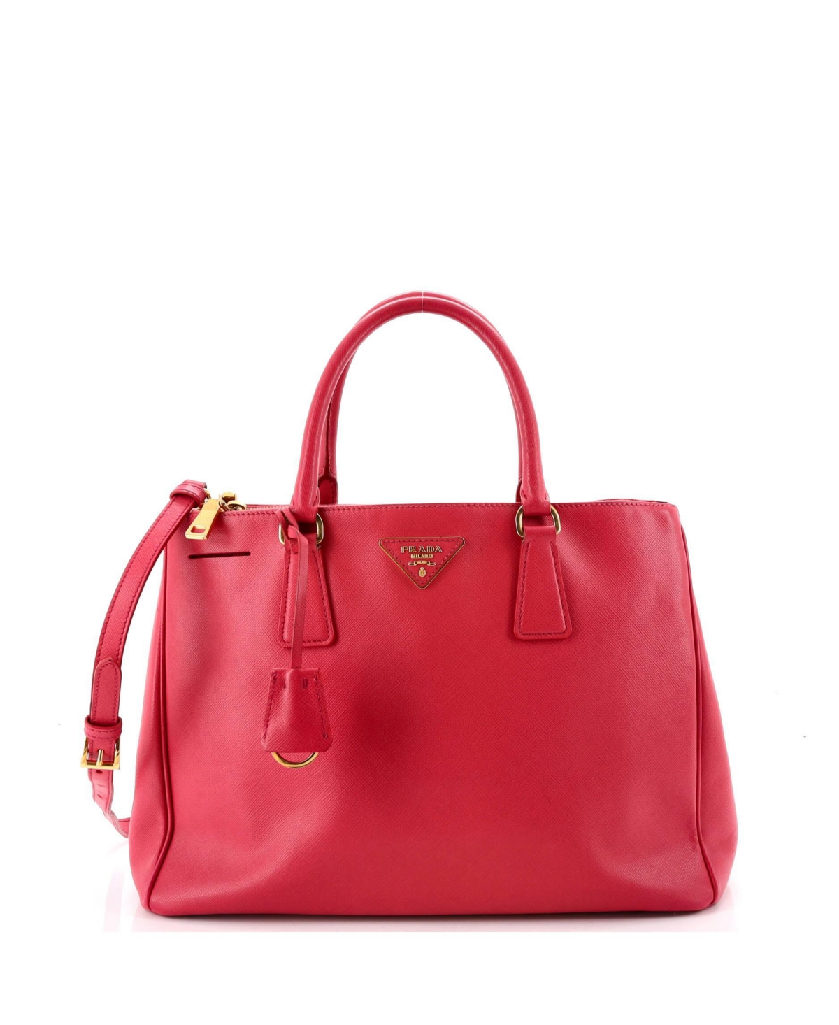 Click here for Pre-Owned Prada Medium Double Zip Lux Tote Saffian... prices