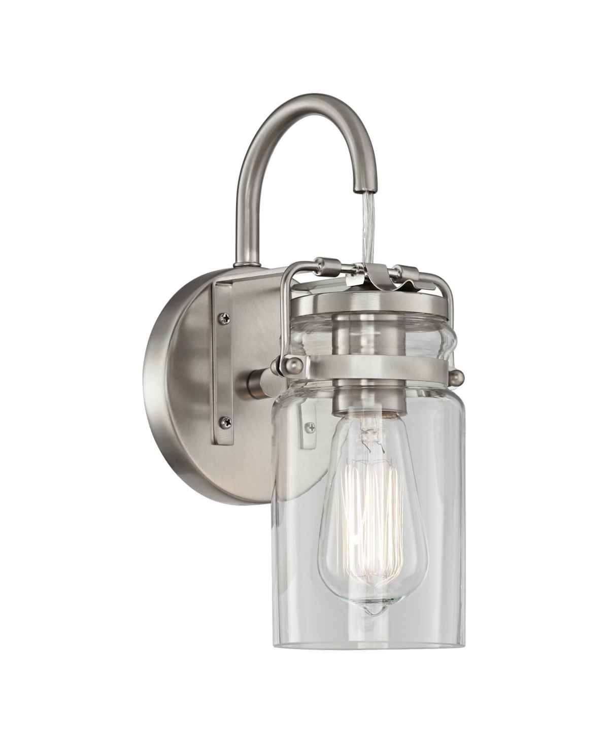 Click here for Kichler Brinley 11 1/4 High Brushed Nickel Wall Sc... prices