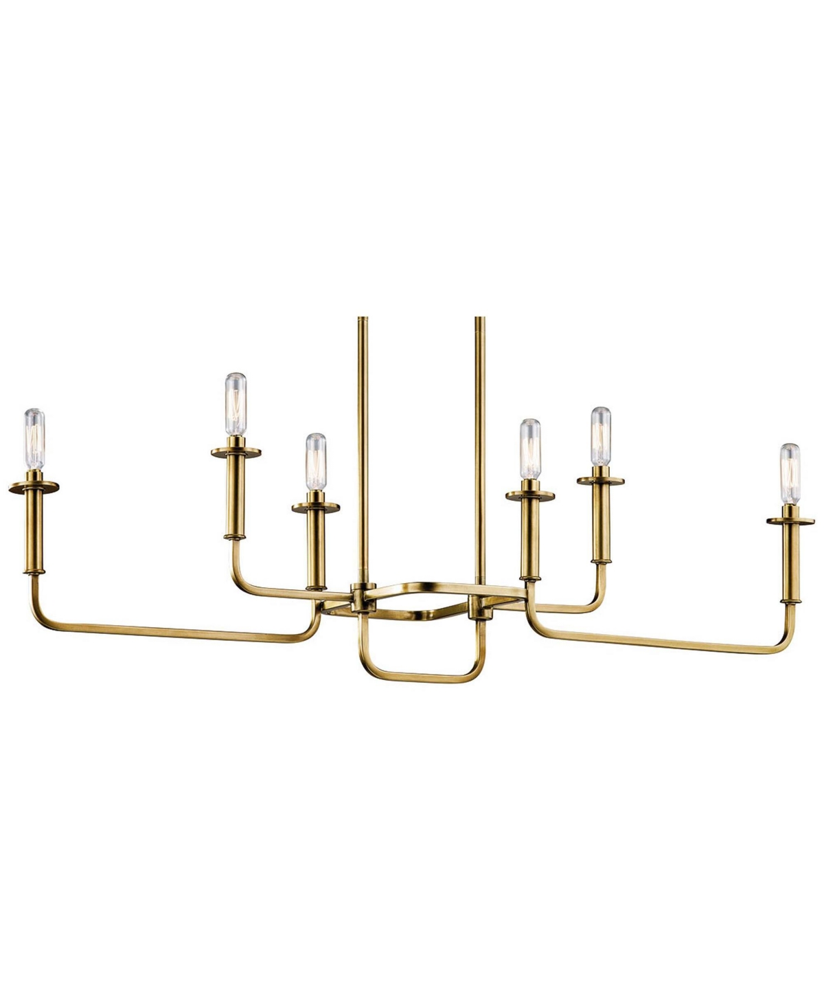 Click here for Kichler Alden 38 1/2 Wide Brass 6-Light Linear Can... prices