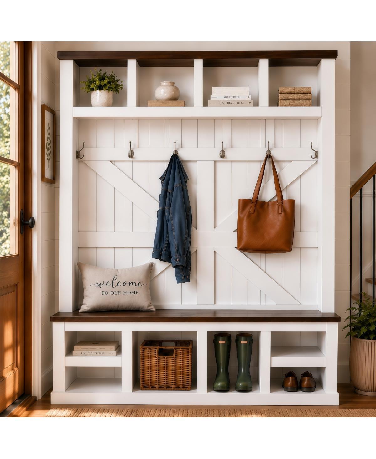 Click here for Streamdale Furniture Farmhouse Hall Tree with Benc... prices