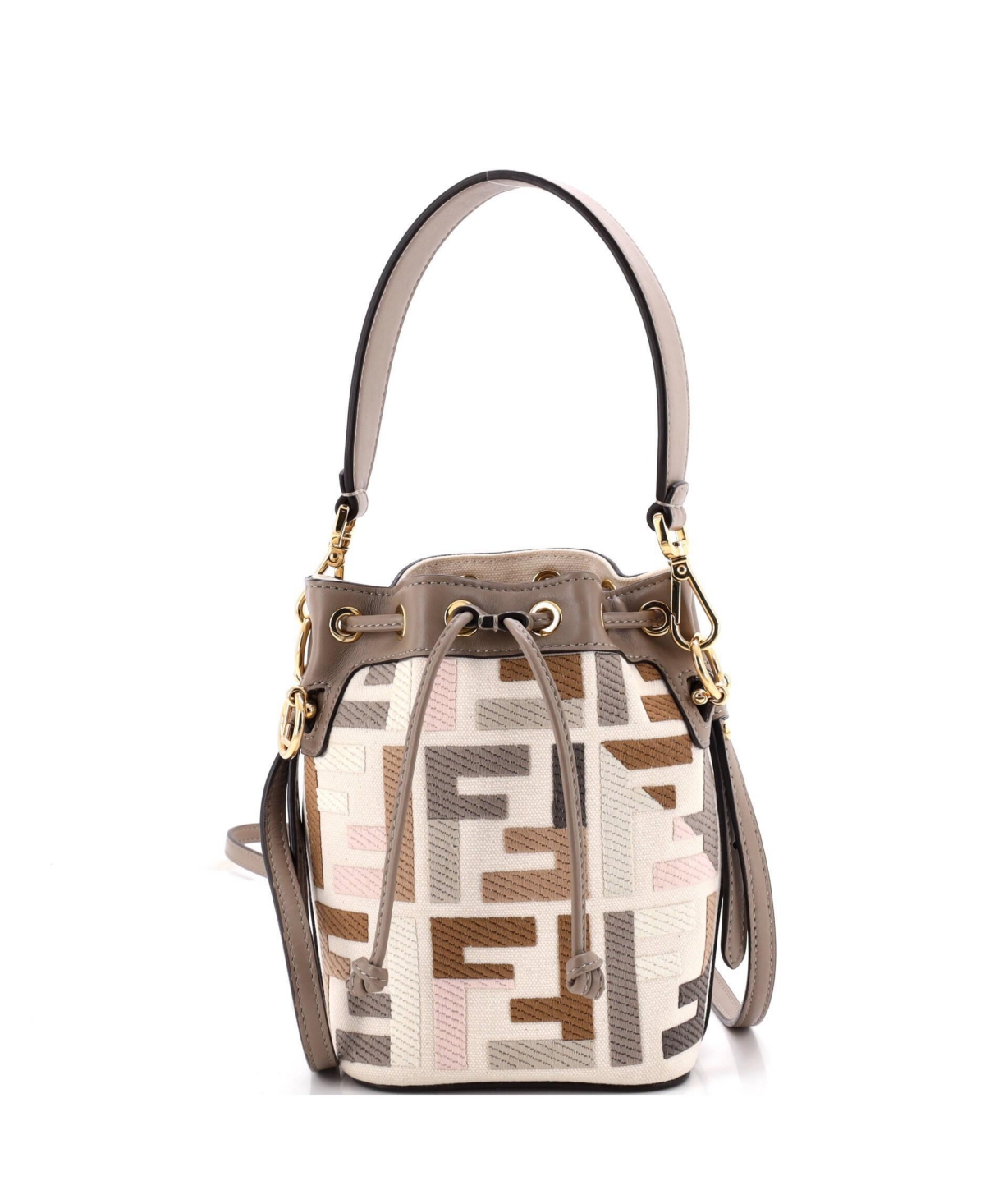 Click here for Pre-Owned Fendi Mini Mon Tresor Bucket Bag Zucca E... prices