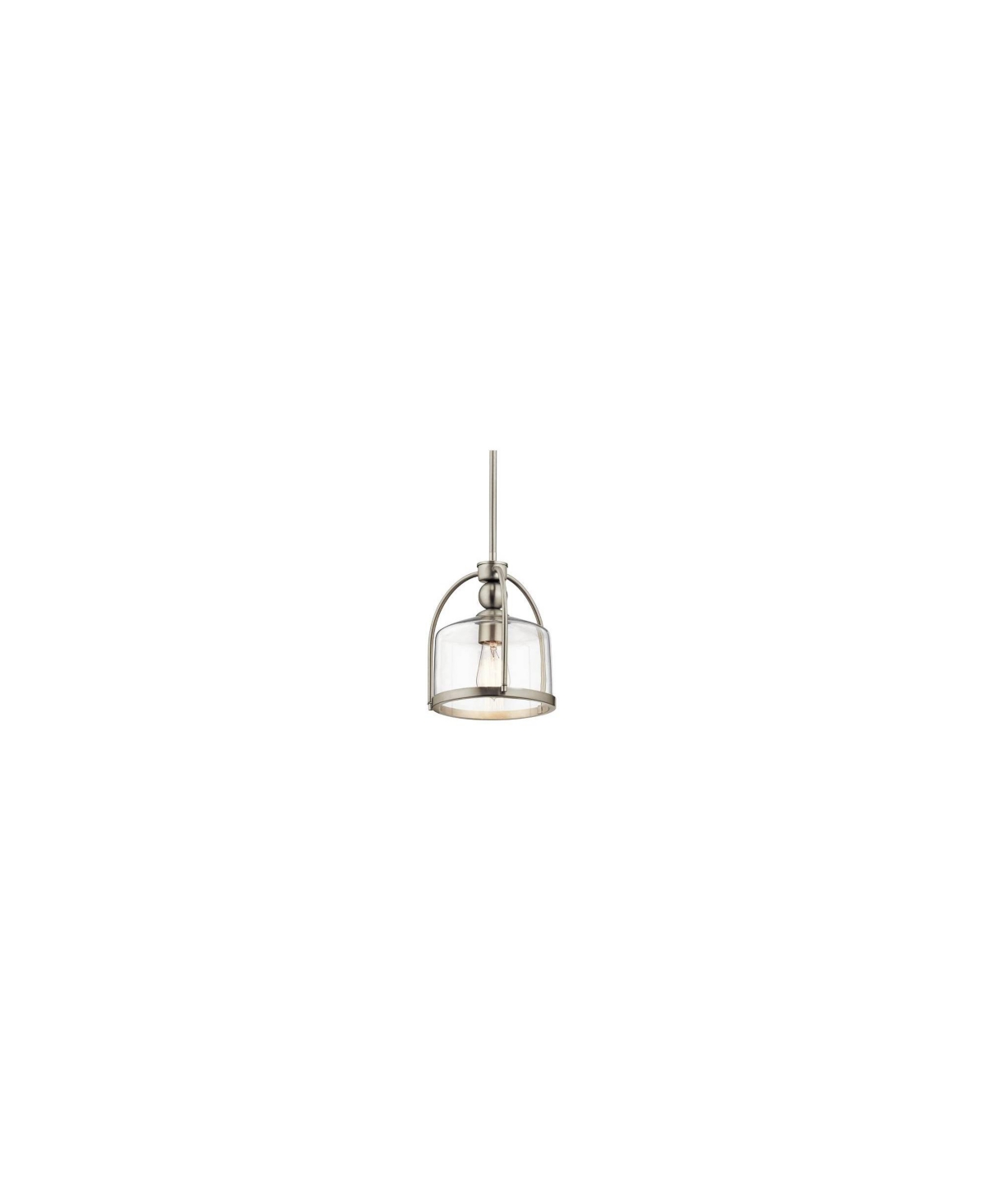 Click here for Kichler Omerta 9 1/2 Wide Brushed Nickel Clear Gla... prices