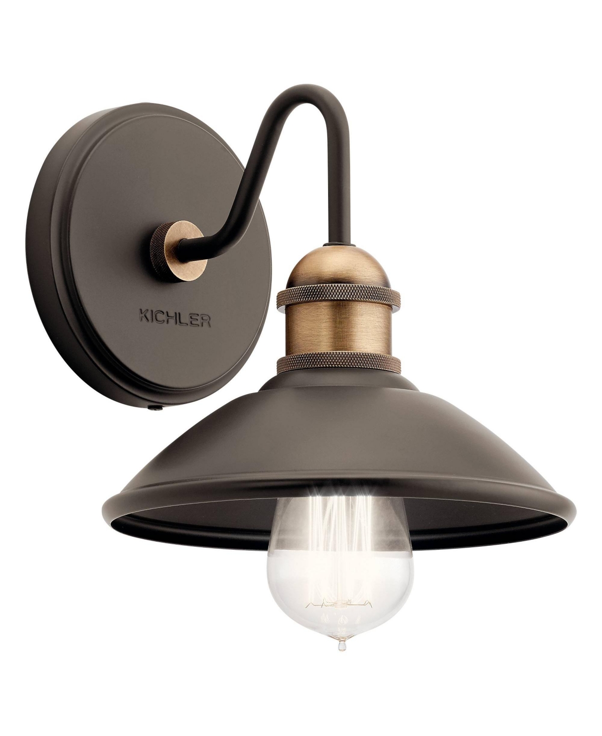 Click here for Kichler Clyde 7 1/4 Olde Bronze Industrial Barn Li... prices