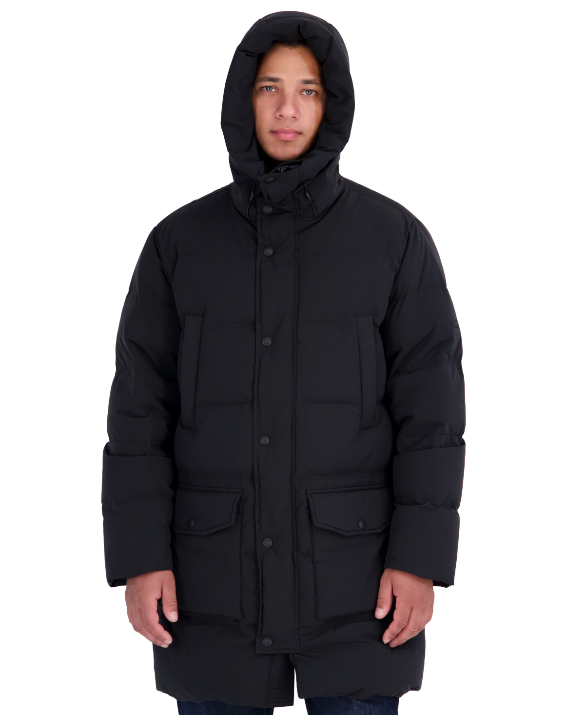 Click here for Michael Kors Mens Hooded Down Parka Jacket - Black prices