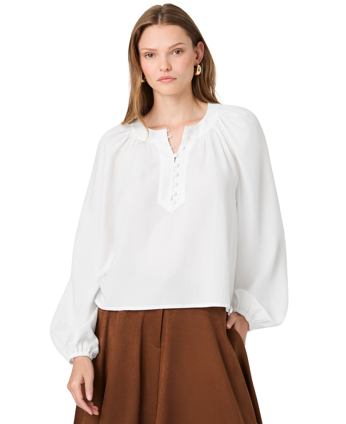 Click here for French Connection Womens Tencel Mock-Neck Long-Sle... prices