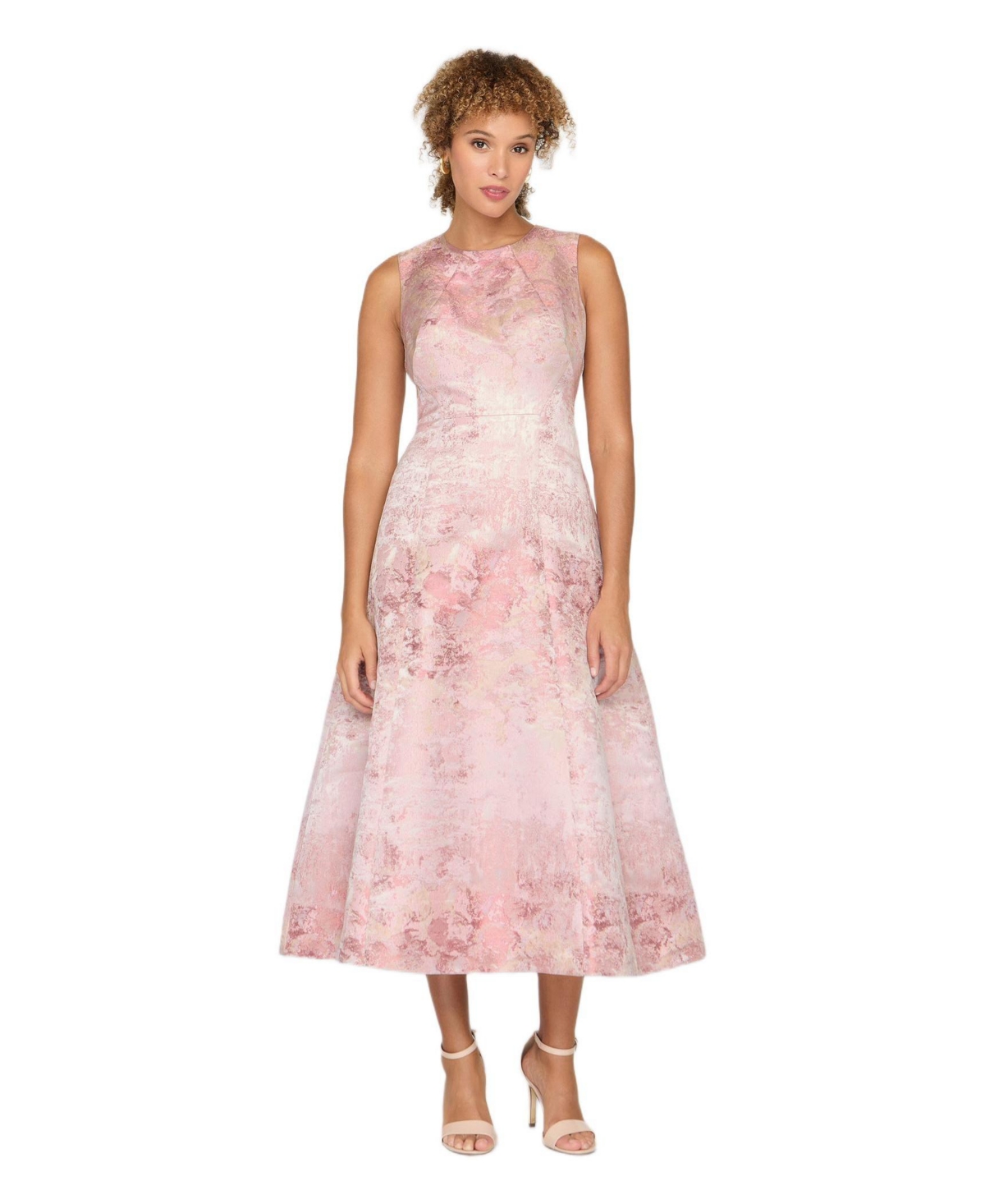 Click here for Kay Unger Womens Philippa Tea Length Dress - Bloom prices