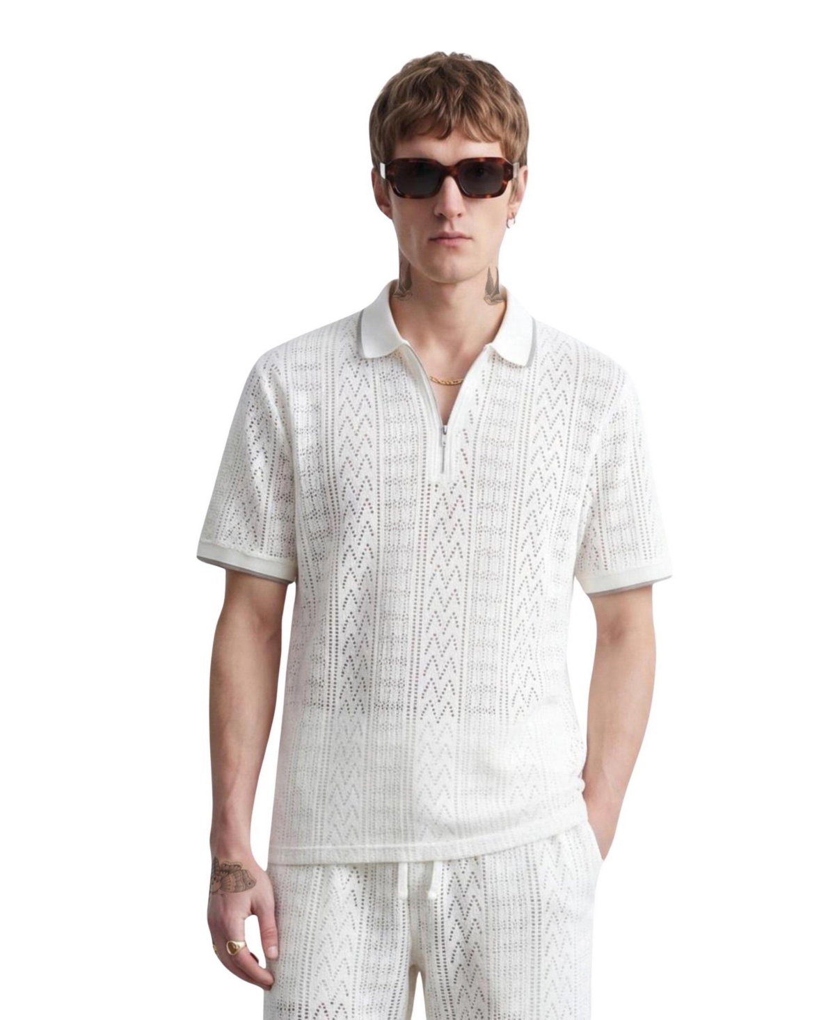 Click here for Twisted Tailor Mens Oscar Tipped Crochet Cotton Po... prices