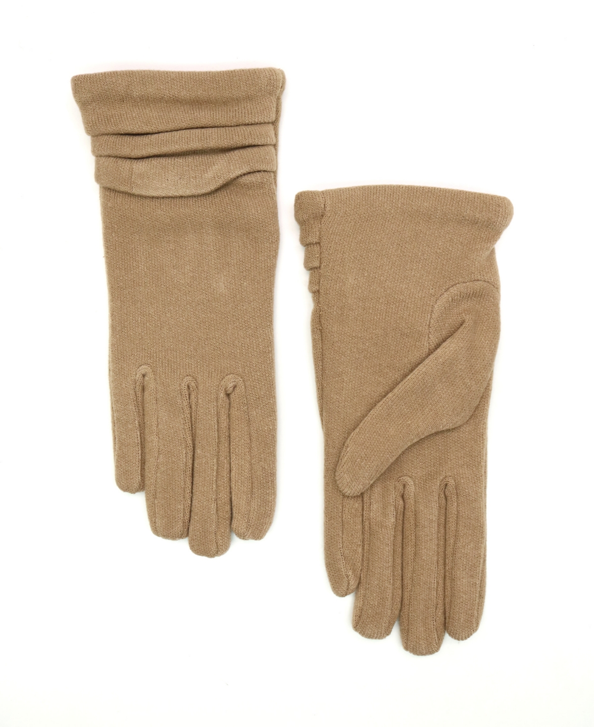 Click here for Portolano Pleated Cuff Gloves - Taupe prices