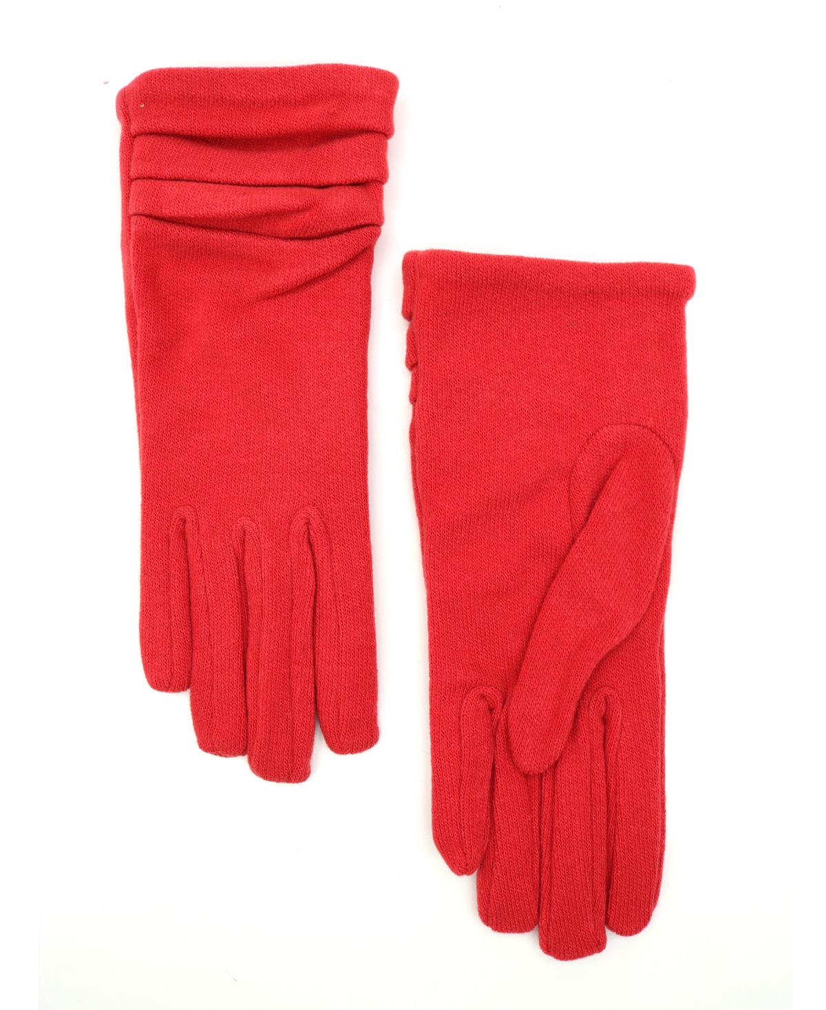 Click here for Portolano Pleated Cuff Gloves - Red prices