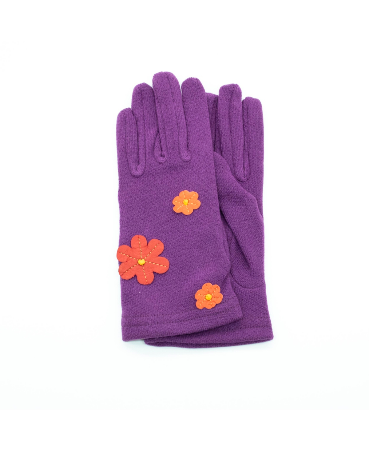 Click here for Portolano Microjersey Flowers Gloves - Amethyst prices