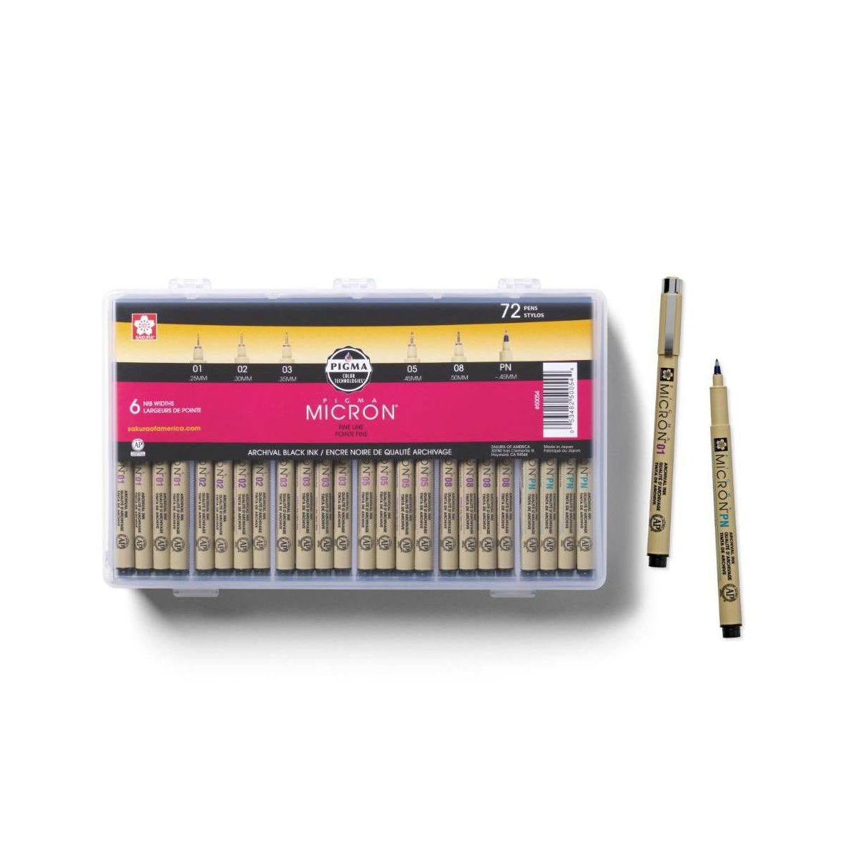 Click here for Sakura Pigma Micron Black Ink Multi-tip Set  72 Pe... prices