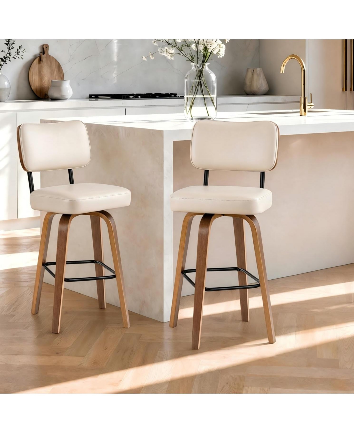 Click here for gaomon Set of 2 Bar Stools 26 Counter Height Swive... prices