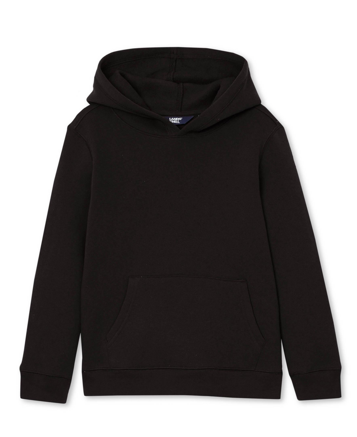 Click here for Lands End Kids Husky Fleece Pullover Hoodie - Blac... prices