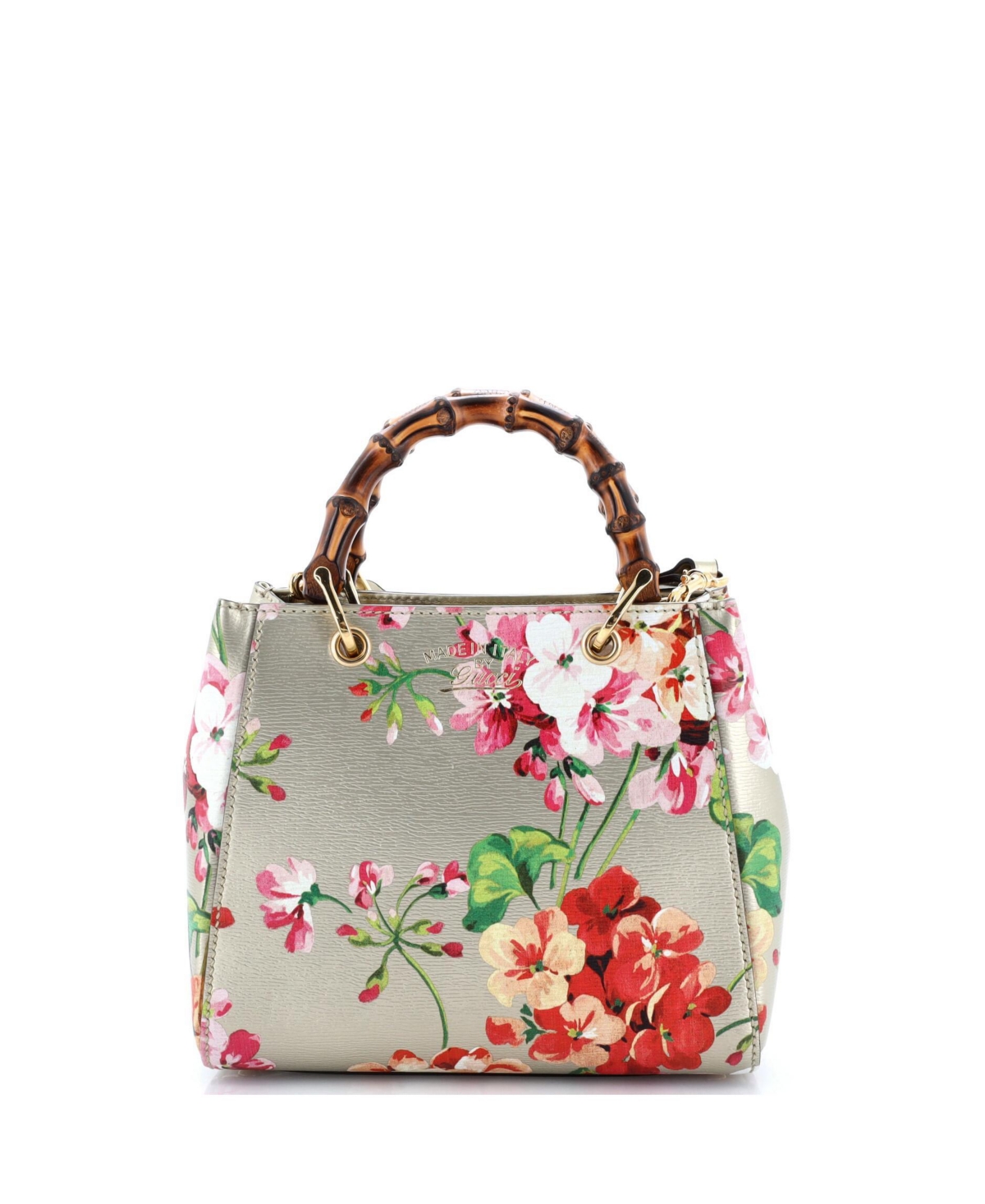 Click here for Pre-Owned Gucci Mini Bamboo Shopper Tote Blooms Pr... prices