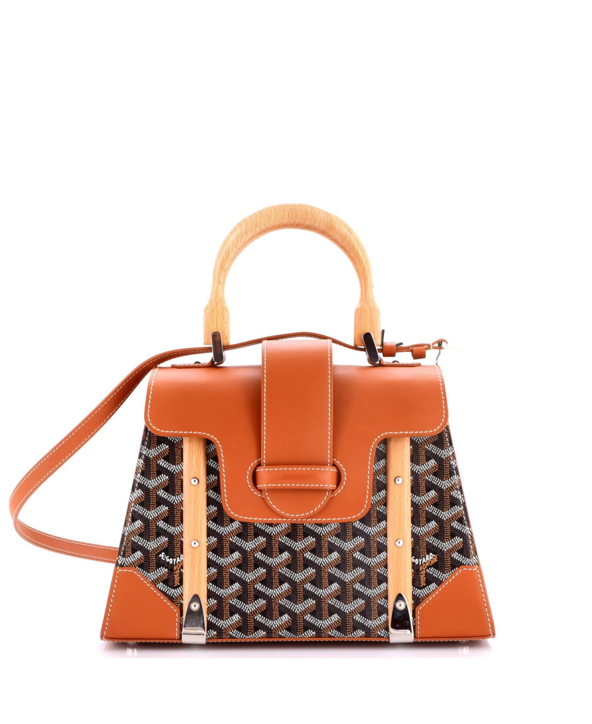 Click here for Pre-Owned Goyard Pm Saigon Top Handle Bag Coated C... prices