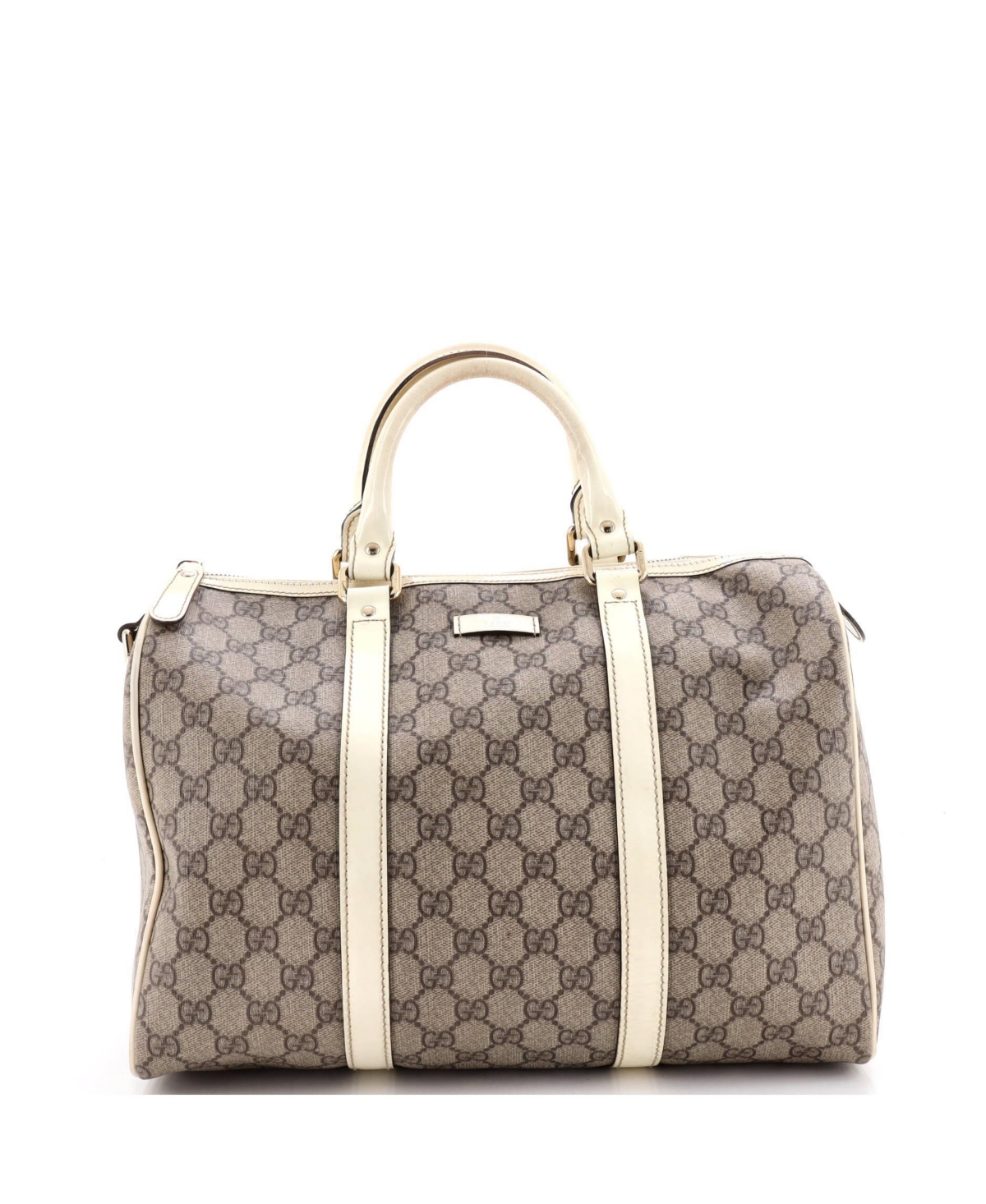 Click here for Pre-Owned Gucci Medium Joy Boston Bag Gg Coated Ca... prices