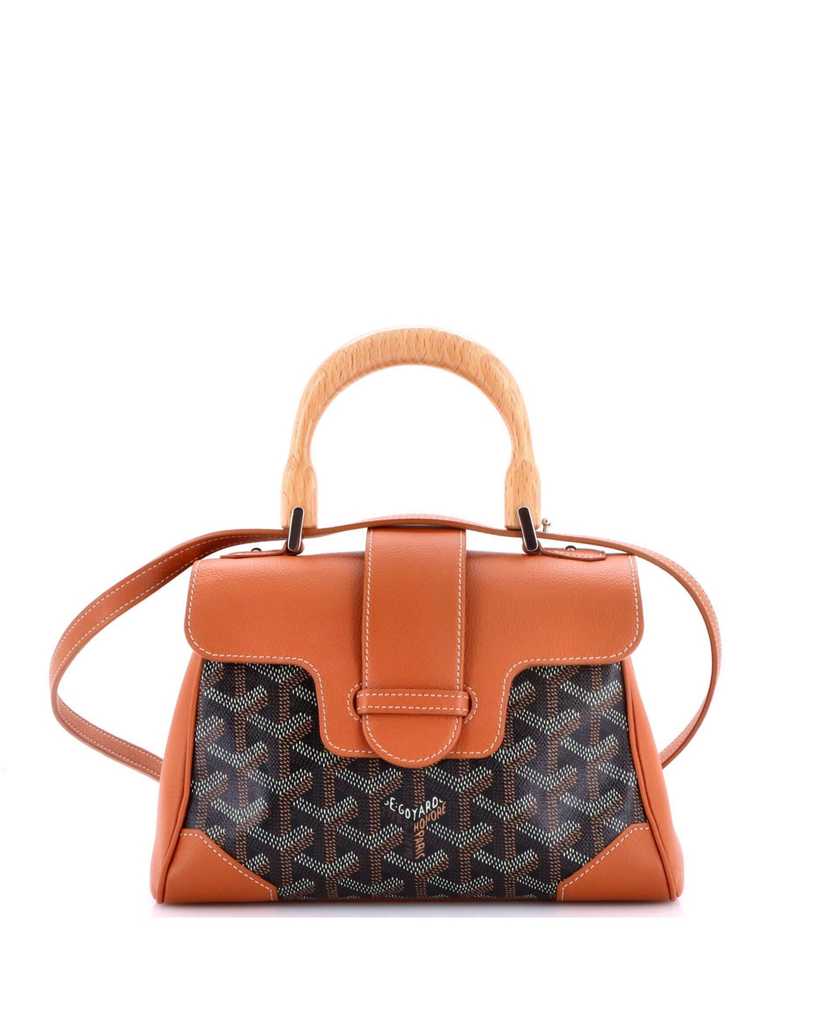 Click here for Pre-Owned Goyard Mini Saigon Top Handle Bag Coated... prices