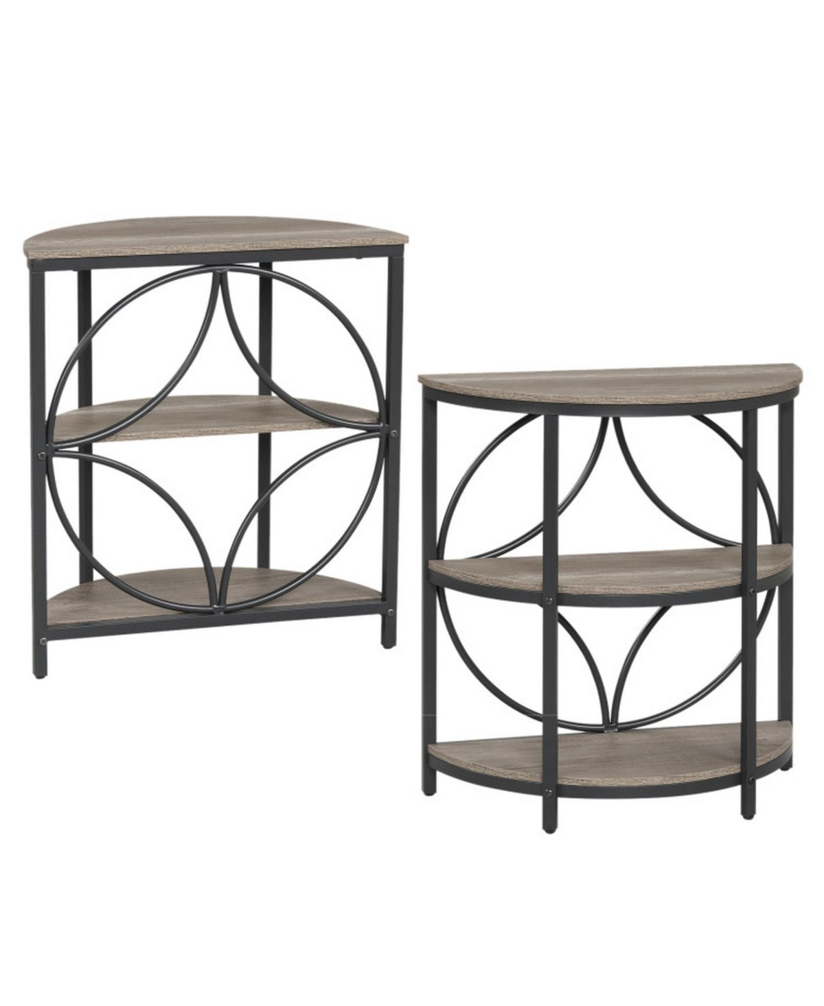 Click here for Sugift Narrow Side Table Set of 2 Semi Circular 3-... prices