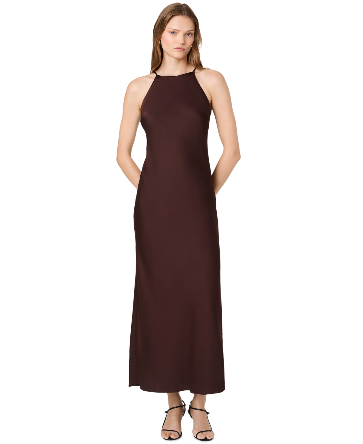Click here for French Connection Womens Ennis Satin Halter Maxi D... prices