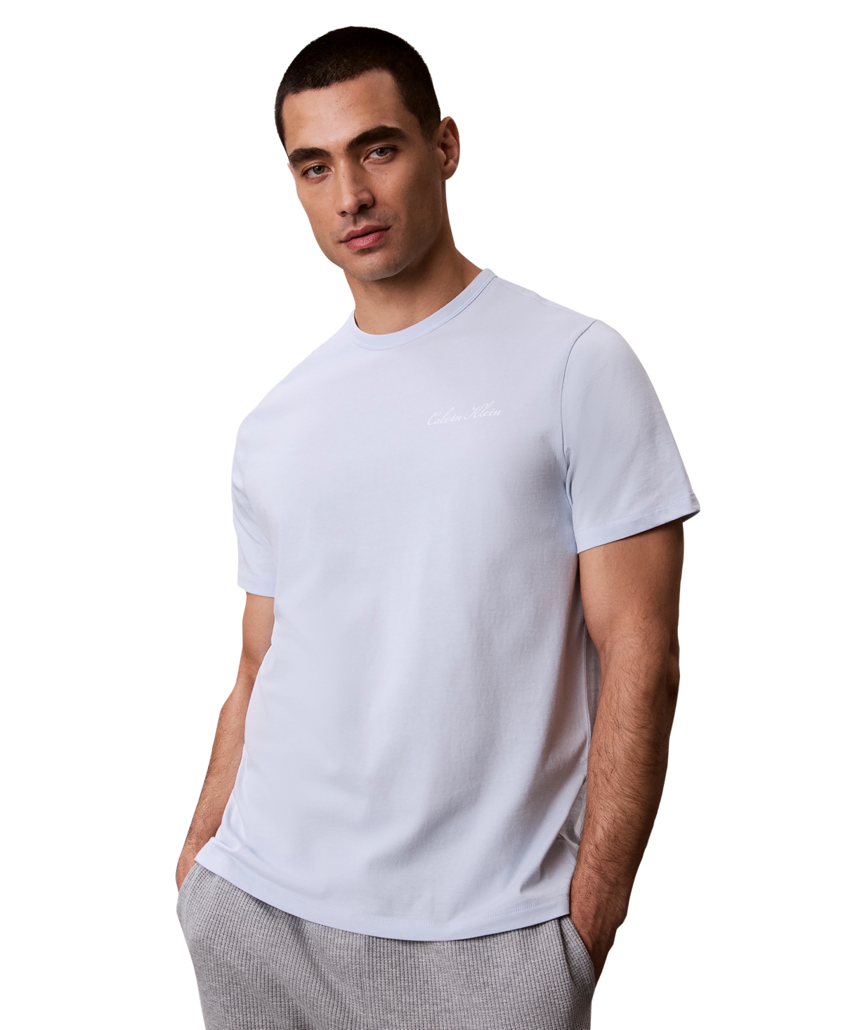Click here for Calvin Klein Mens Poplin Script Crewneck Pajama T-... prices
