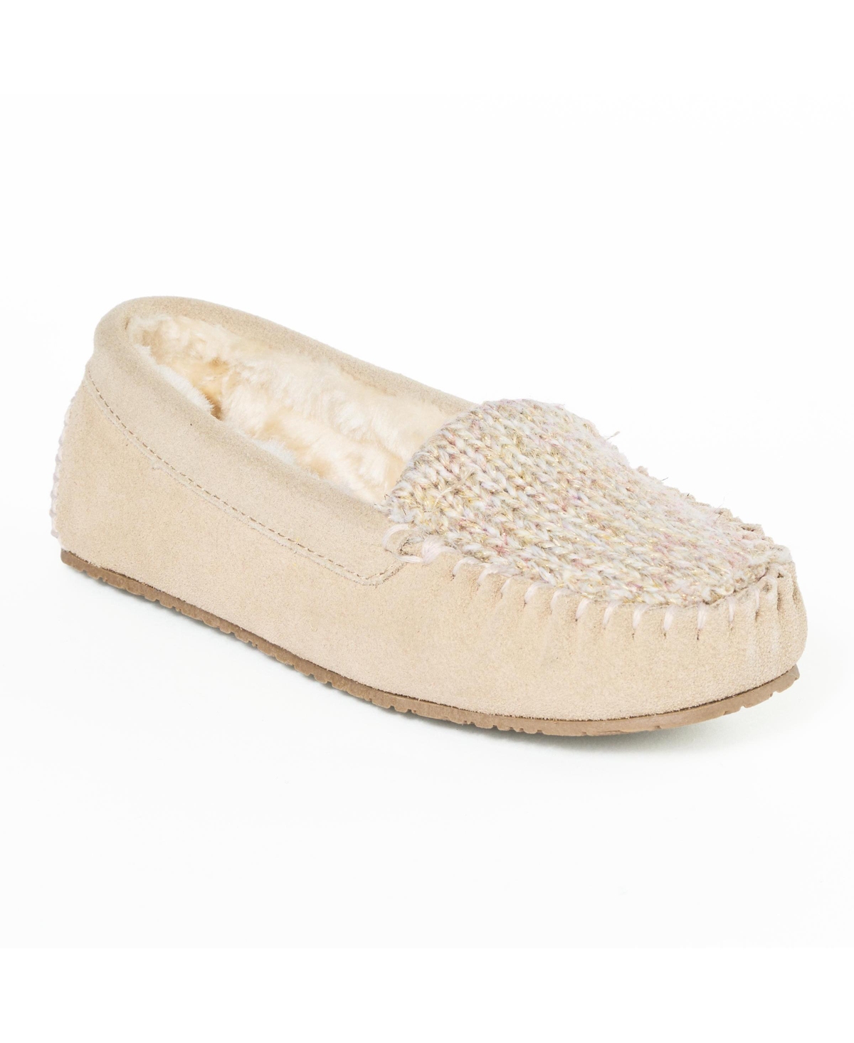 Click here for Minnetonka Womens Cosi Venetian Suede Sparkle Knit... prices