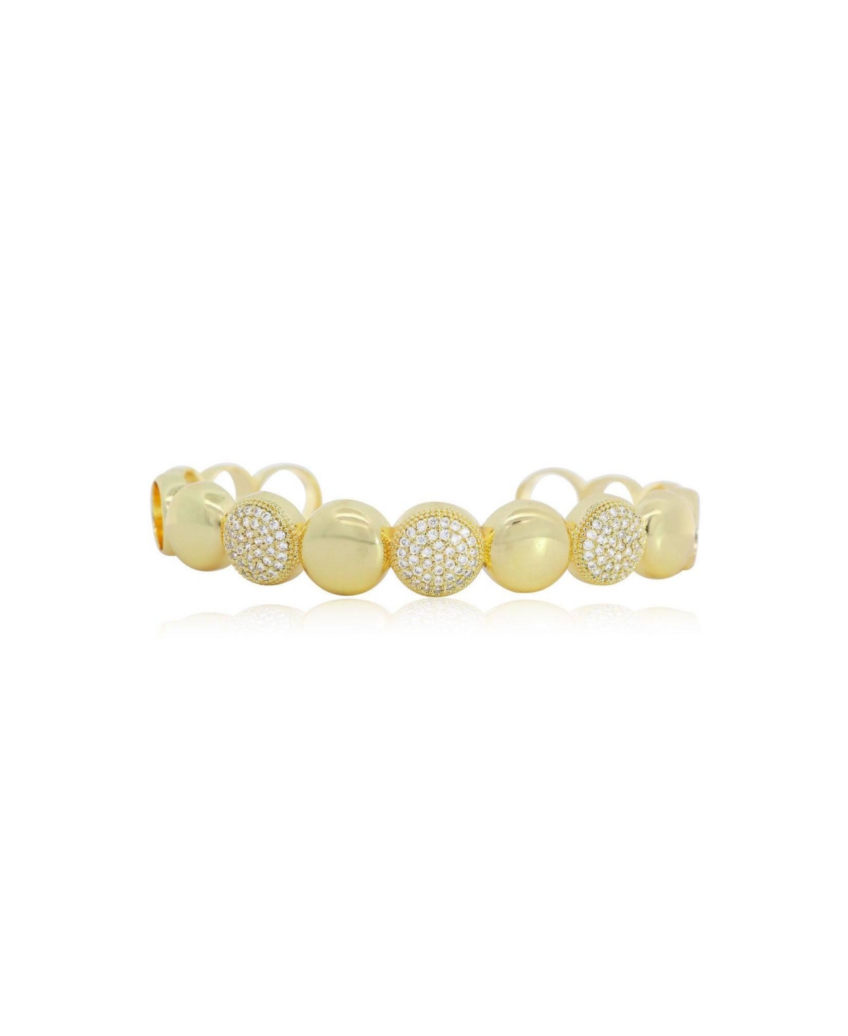 Click here for The Lovery Cz Disco Cuff Bangle 14K Gold-Plated Ov... prices