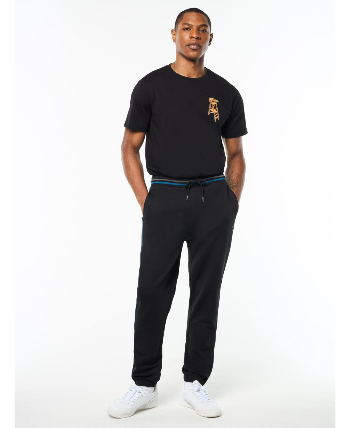 Click here for Sergio Tacchini Mens Pietro Track Pant - Black bea... prices