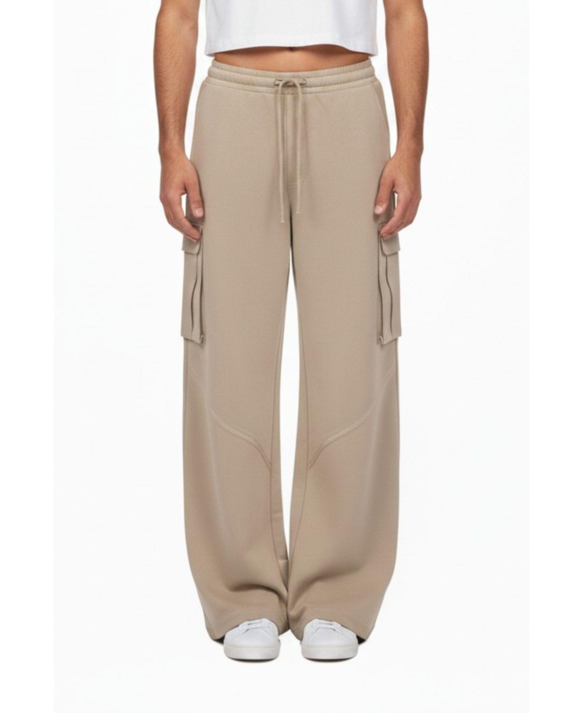 Click here for Pcfg Mens Cotton-Blend Cargo Pants - Beige prices