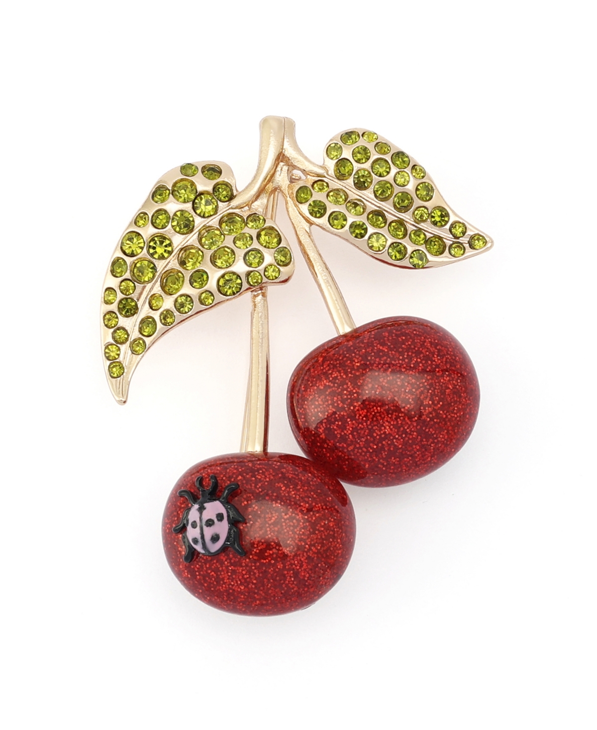 Click here for Betsey Johnson Faux-Stone Cherry Cluster Brooch -... prices