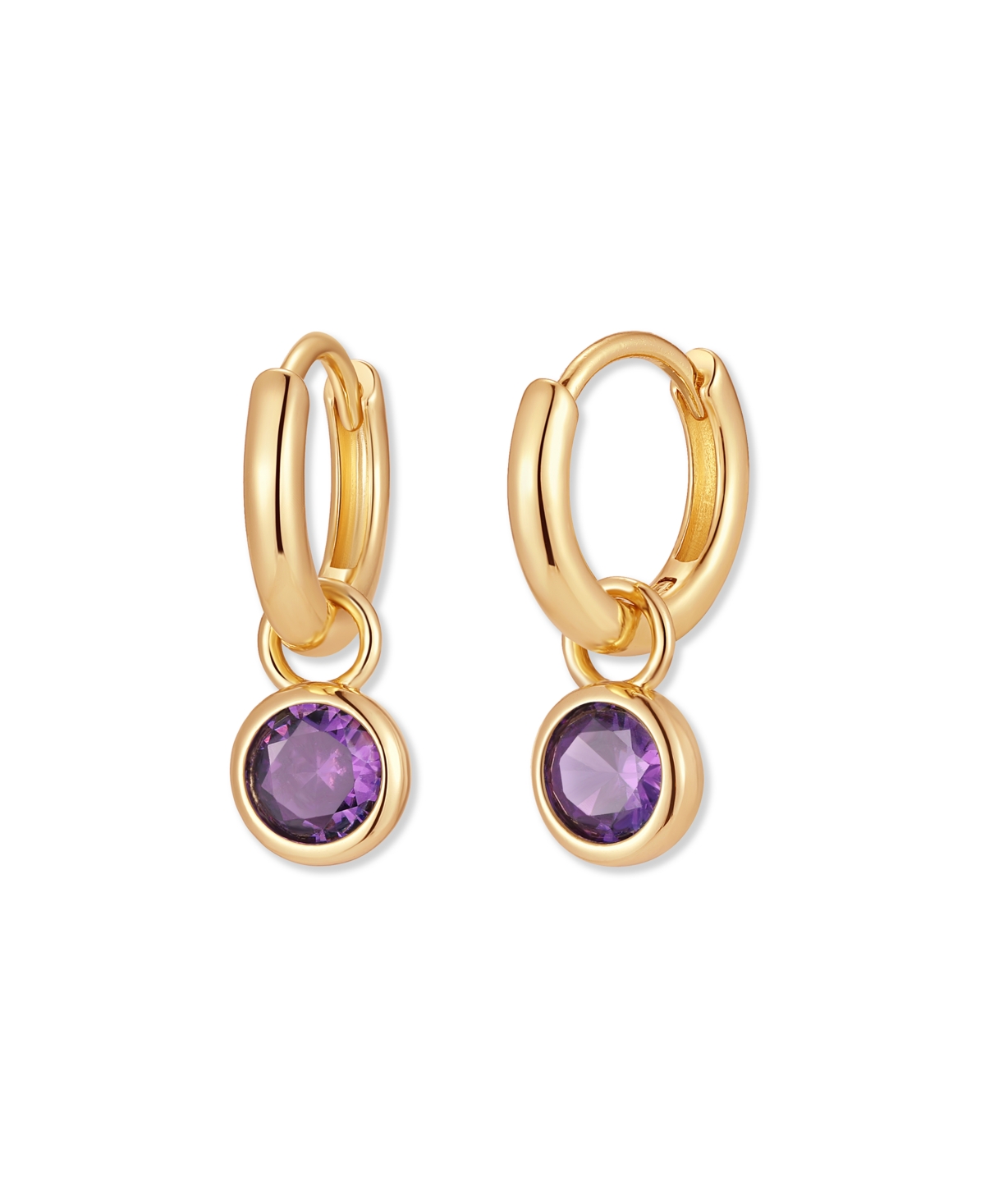 Click here for brook & york Gold-Plated Matilda Birthstone Hoop E... prices