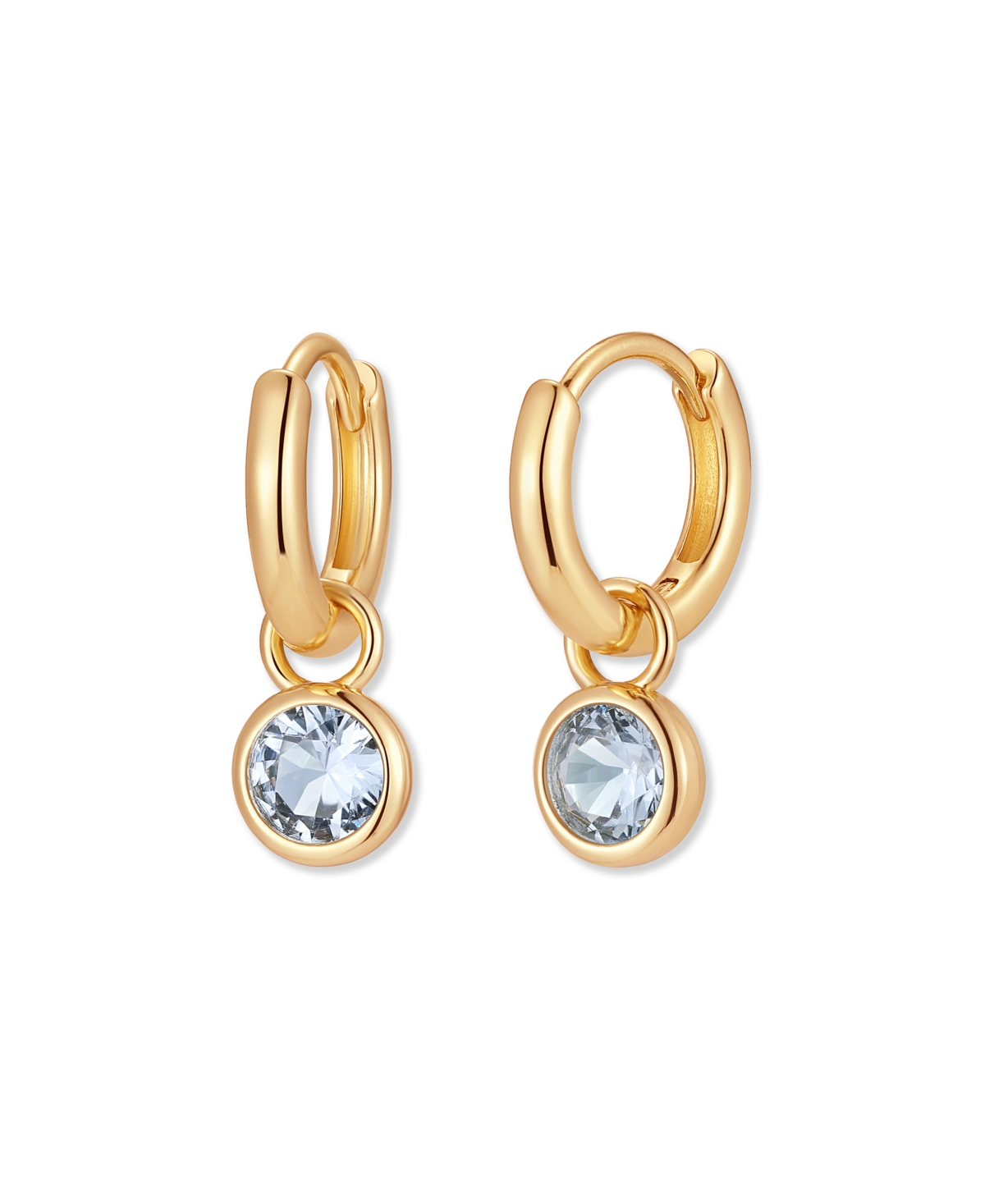 Click here for brook & york Gold-Plated Matilda Birthstone Hoop E... prices