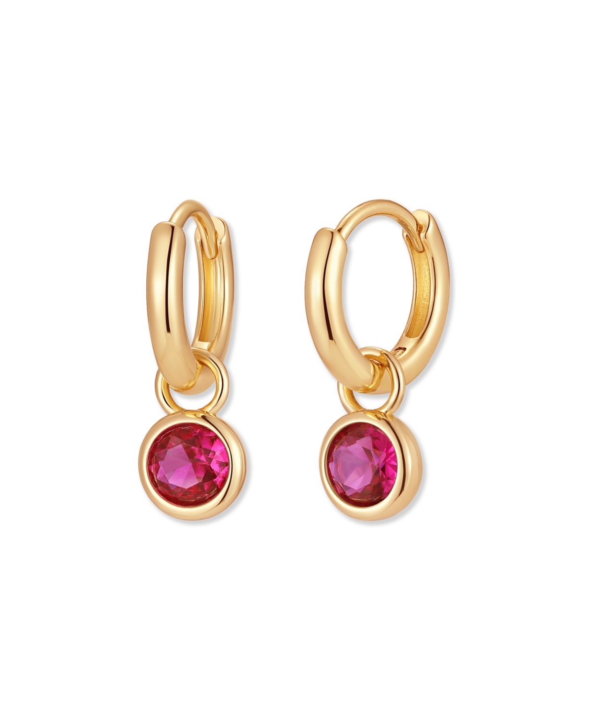 Click here for brook & york Gold-Plated Matilda Birthstone Hoop E... prices