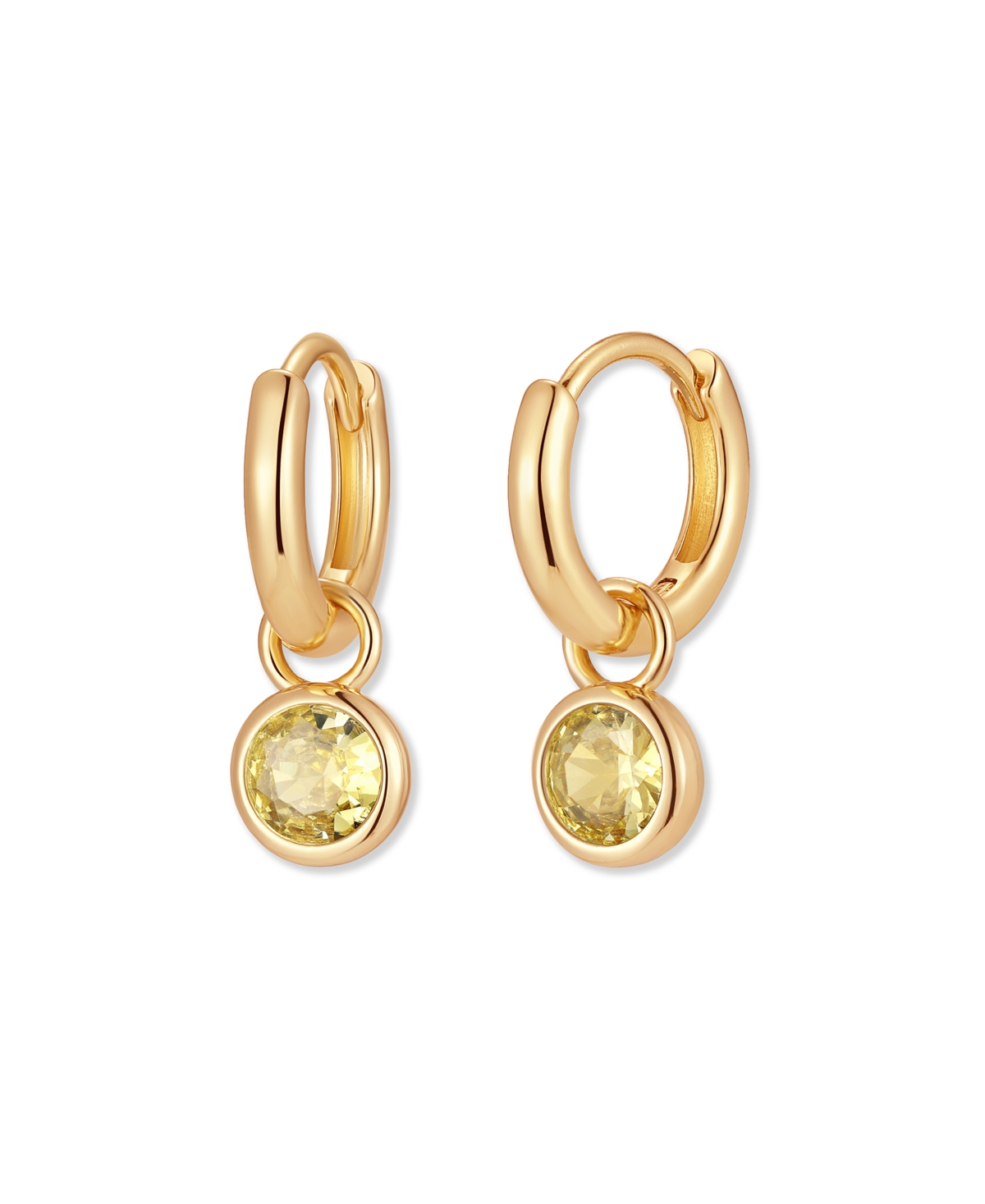 Click here for brook & york Gold-Plated Matilda Birthstone Hoop E... prices