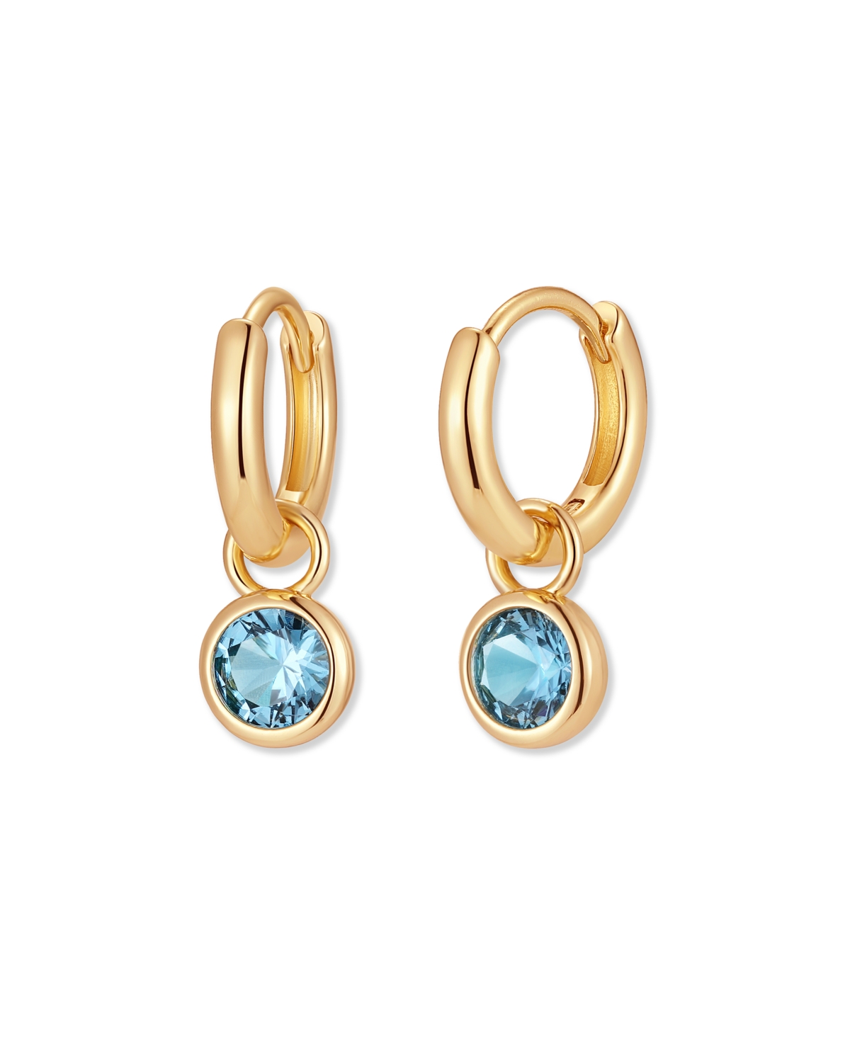 Click here for brook & york Gold-Plated Matilda Birthstone Hoop E... prices
