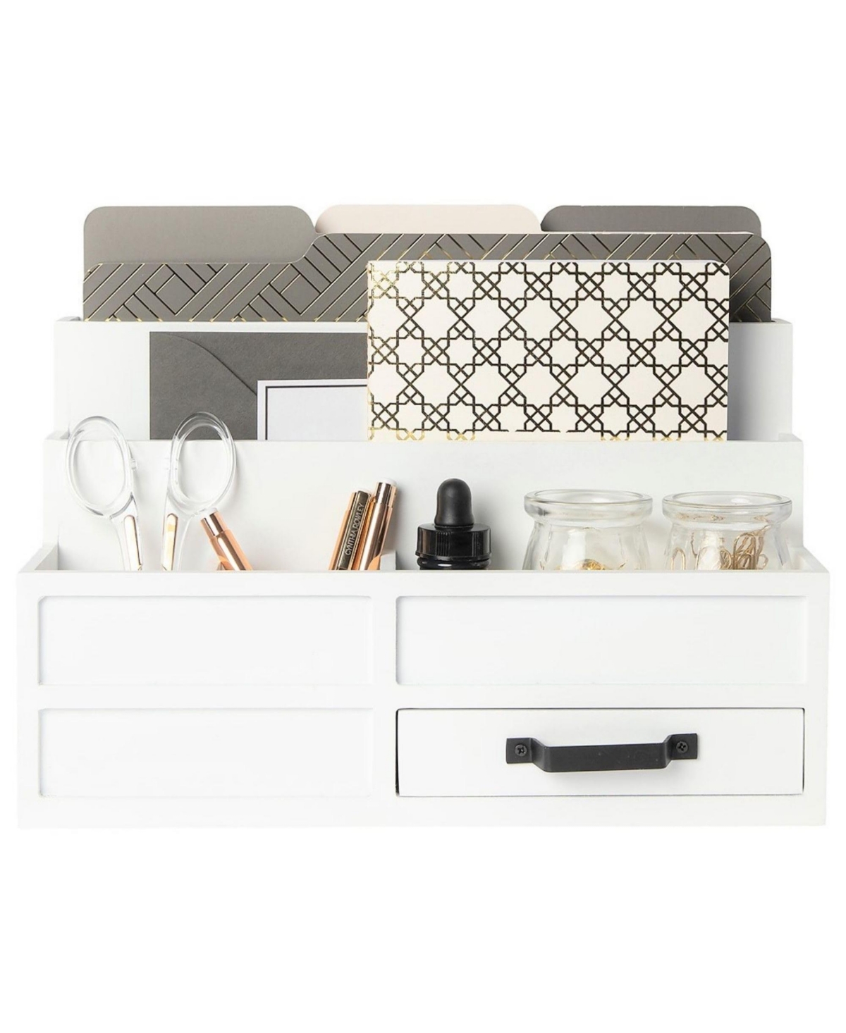 Click here for Danrong Rustic Wood Desktop Mail Organizer With Dr... prices