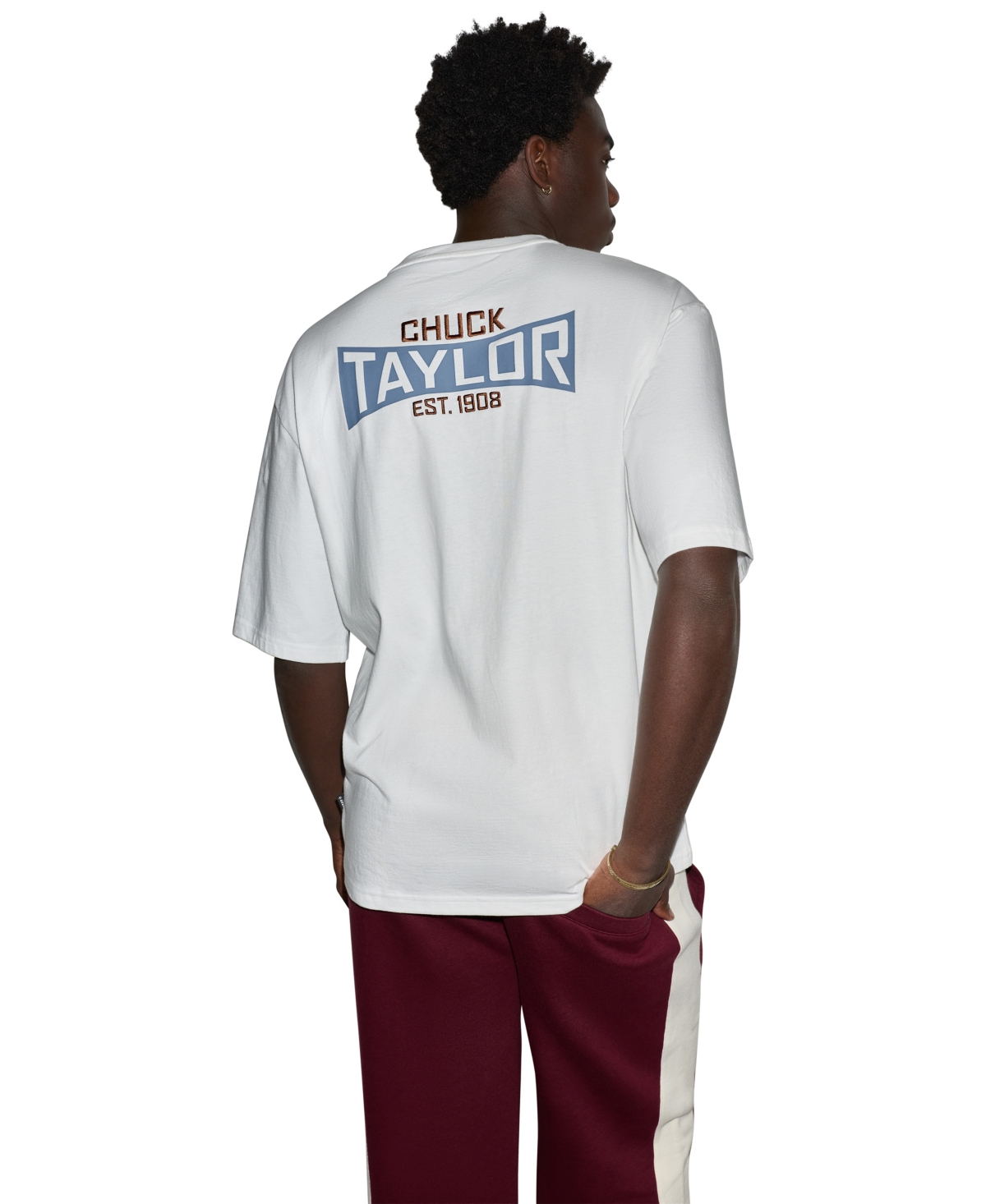 Click here for Converse Mens Chuck Shop Graphic T-Shirt - White prices