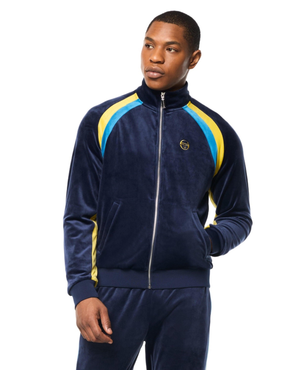 Click here for Sergio Tacchini Mens Banda Velour Track Jacket - M... prices