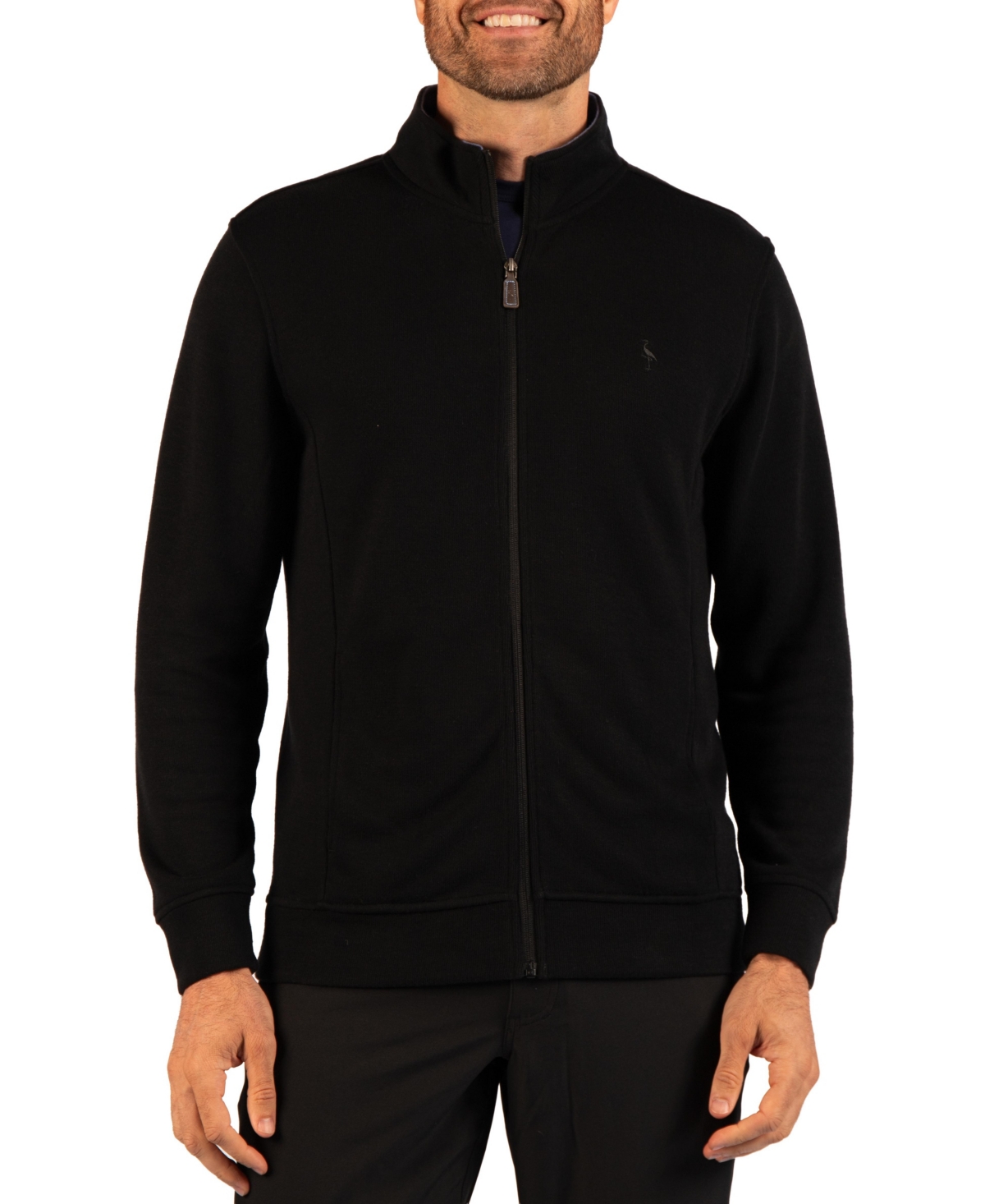 Click here for TailorByrd Mens French Rib Full Zip - Black prices