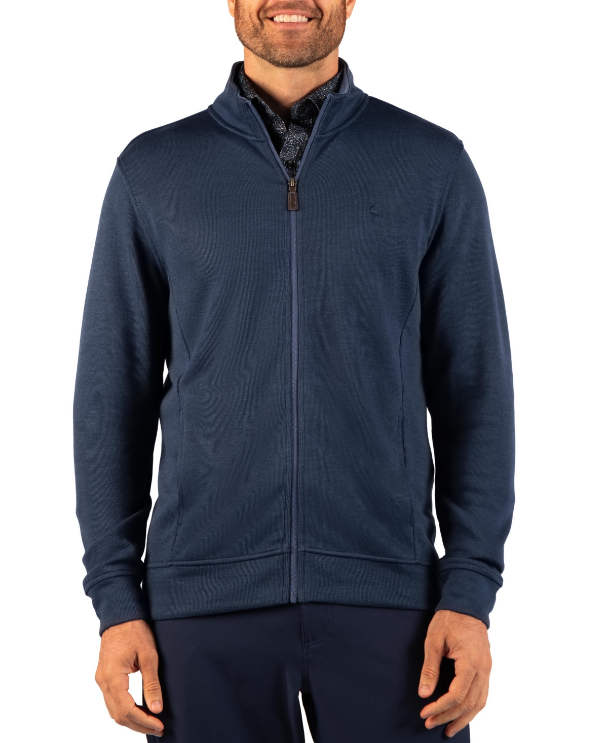 Click here for TailorByrd Mens French Rib Full Zip - Navy prices