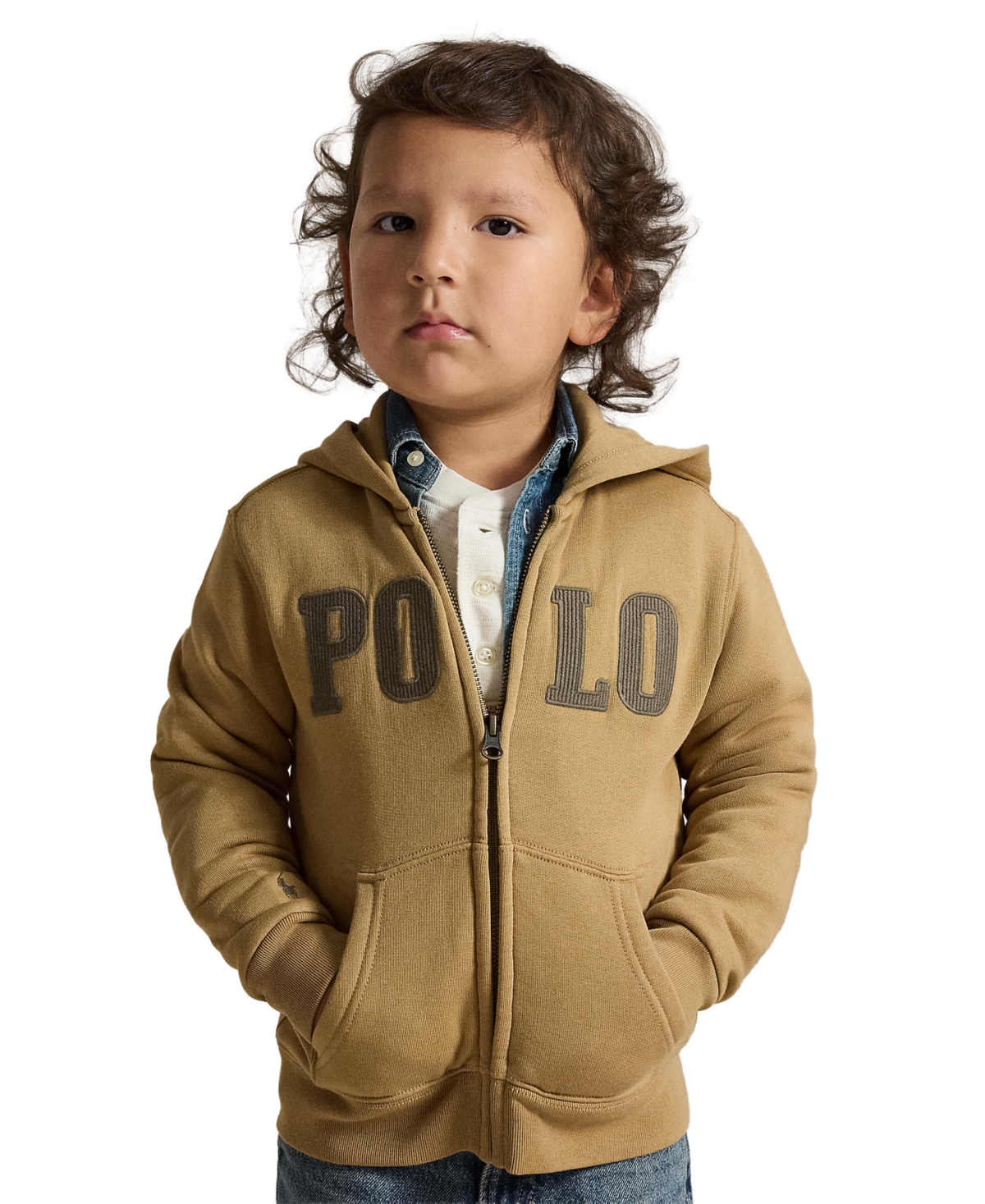 Click here for Polo Ralph Lauren Boys 2T-7 Logo Fleece Full-Zip H... prices