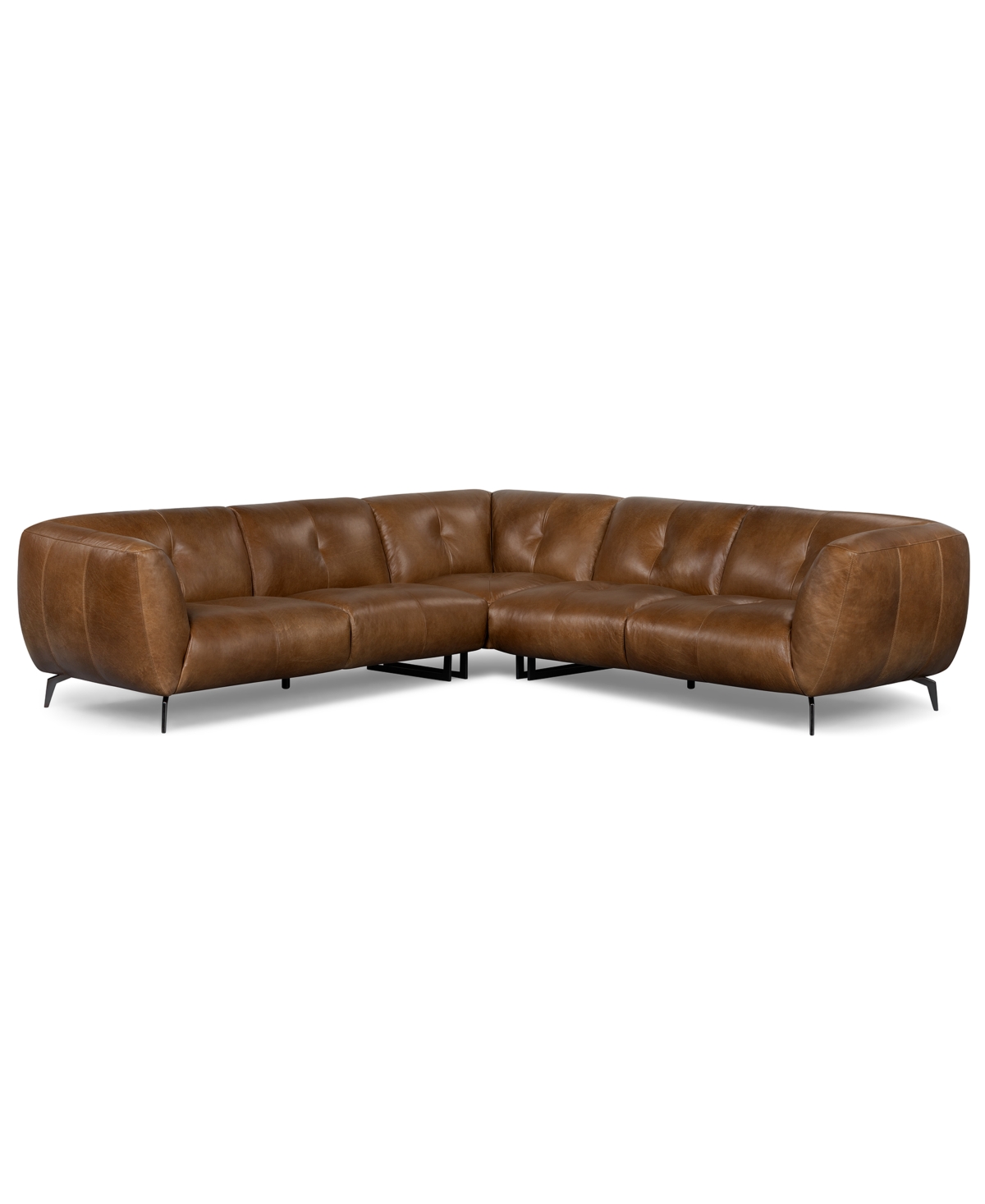 Click here for Avori Leather 3-Piece L-Shaped Sofa  Macys Exclusi... prices