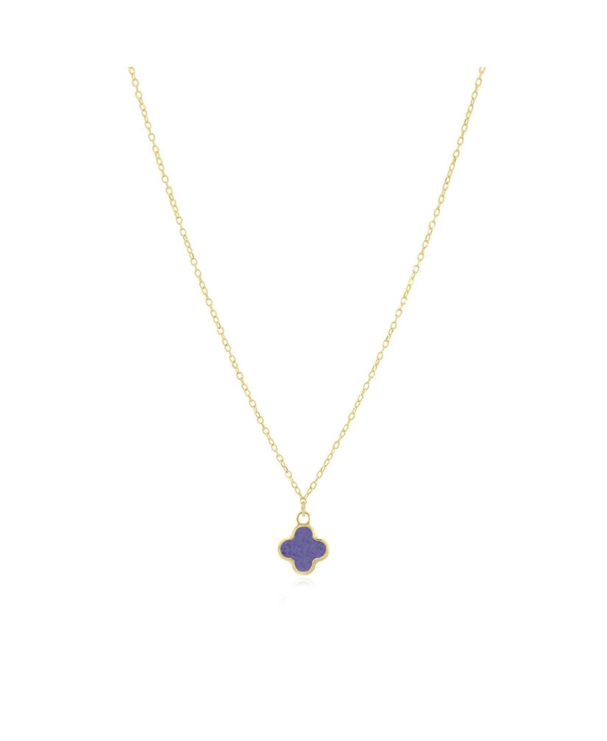 Click here for The Lovery Mini Amethyst Single Clover Necklace 14... prices