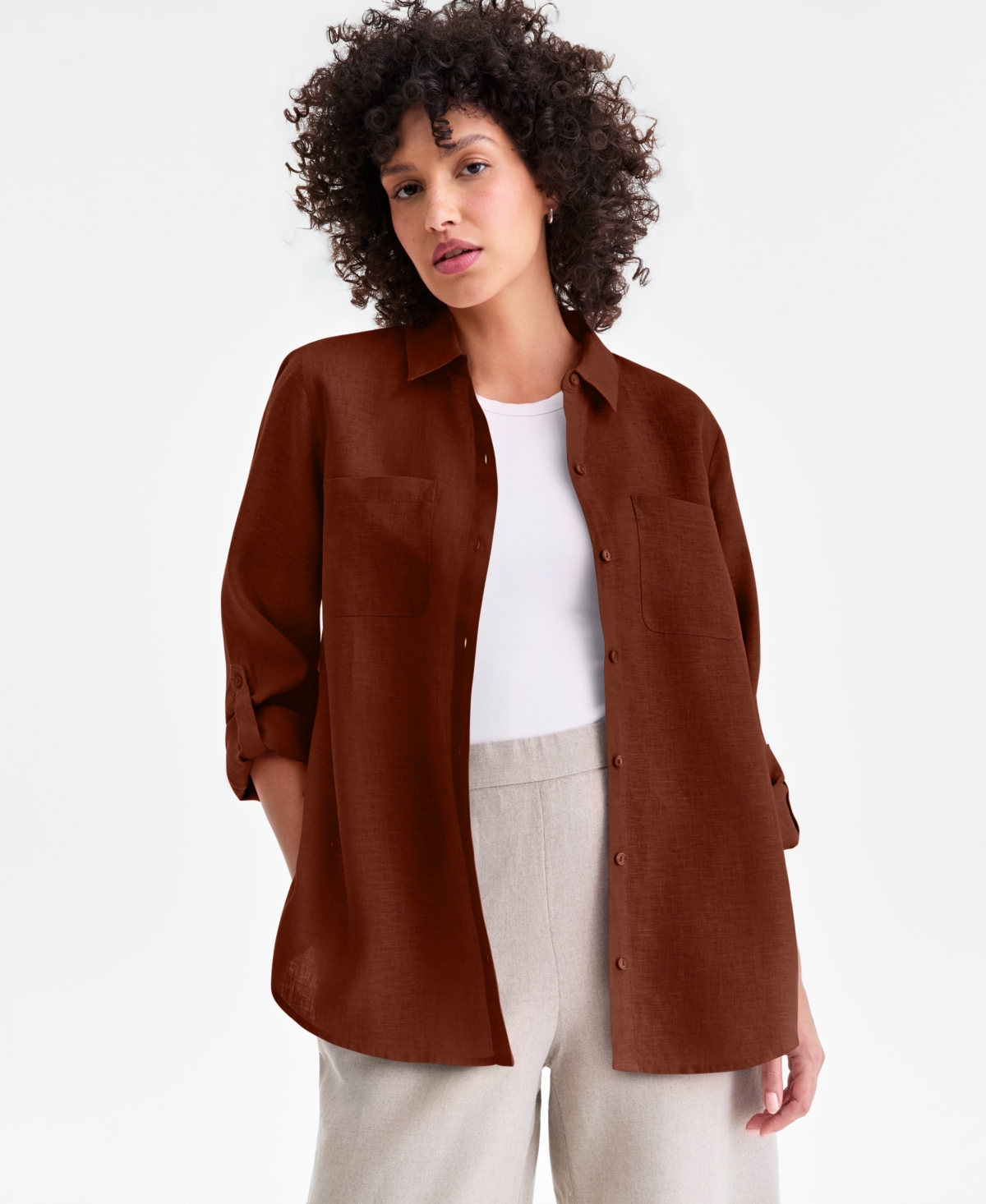 Click here for Charter Club Womens 100 Linen Shirt  Created for M... prices