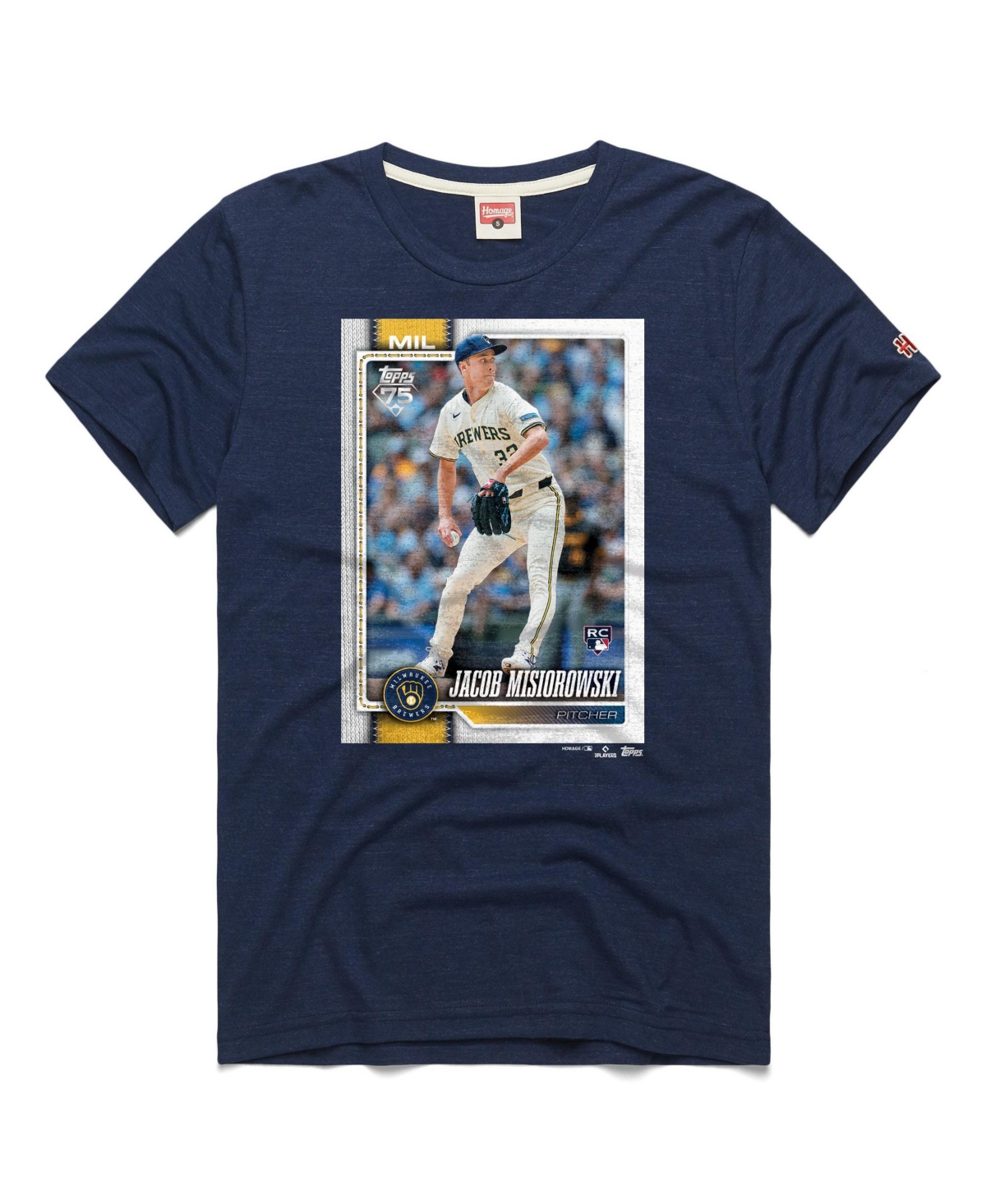 Click here for Homage Mens Jacob Misiorowski Milwaukee Brewers To... prices
