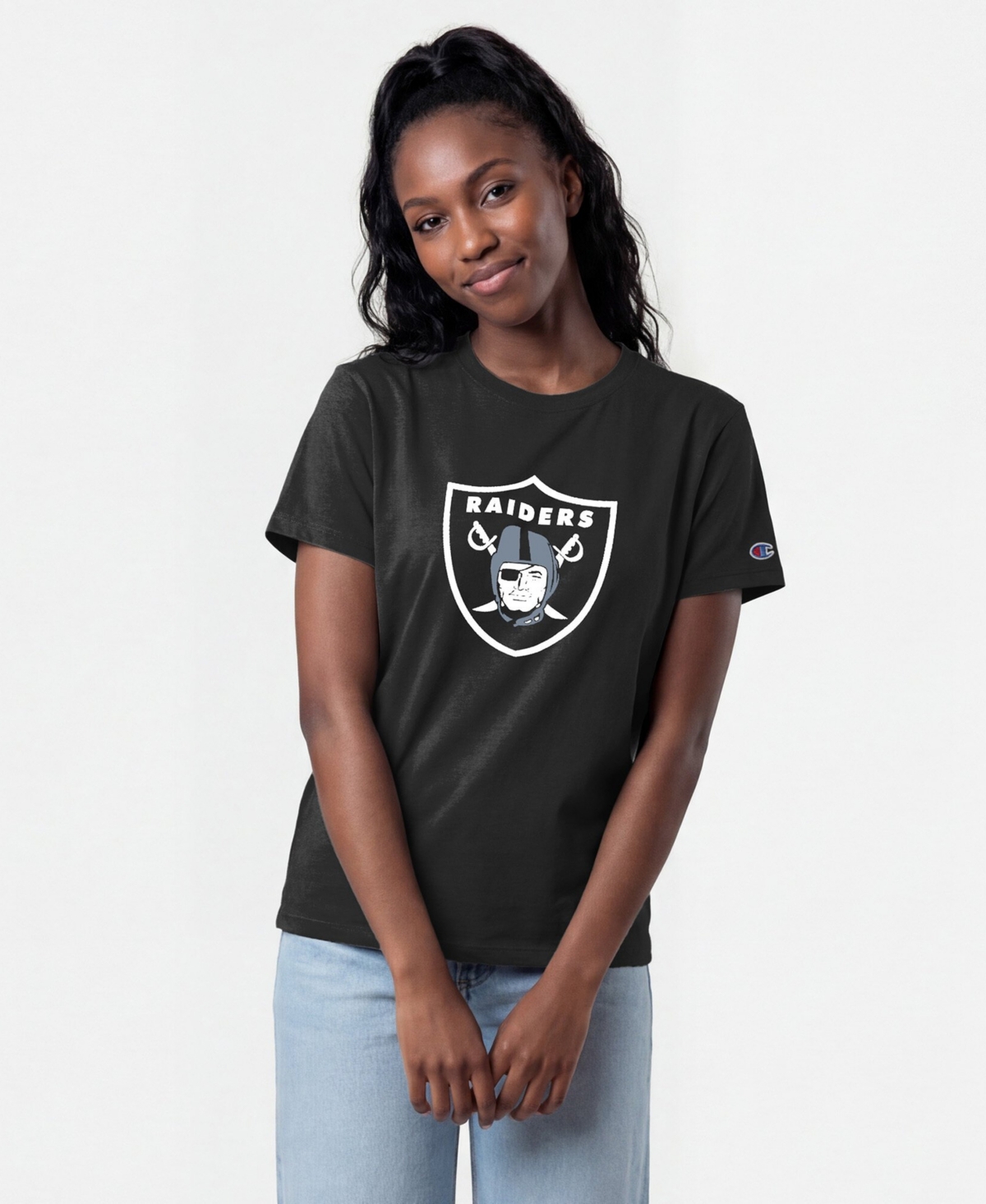 Click here for Champion Womens Las Vegas Raiders Logo T-Shirt - B... prices