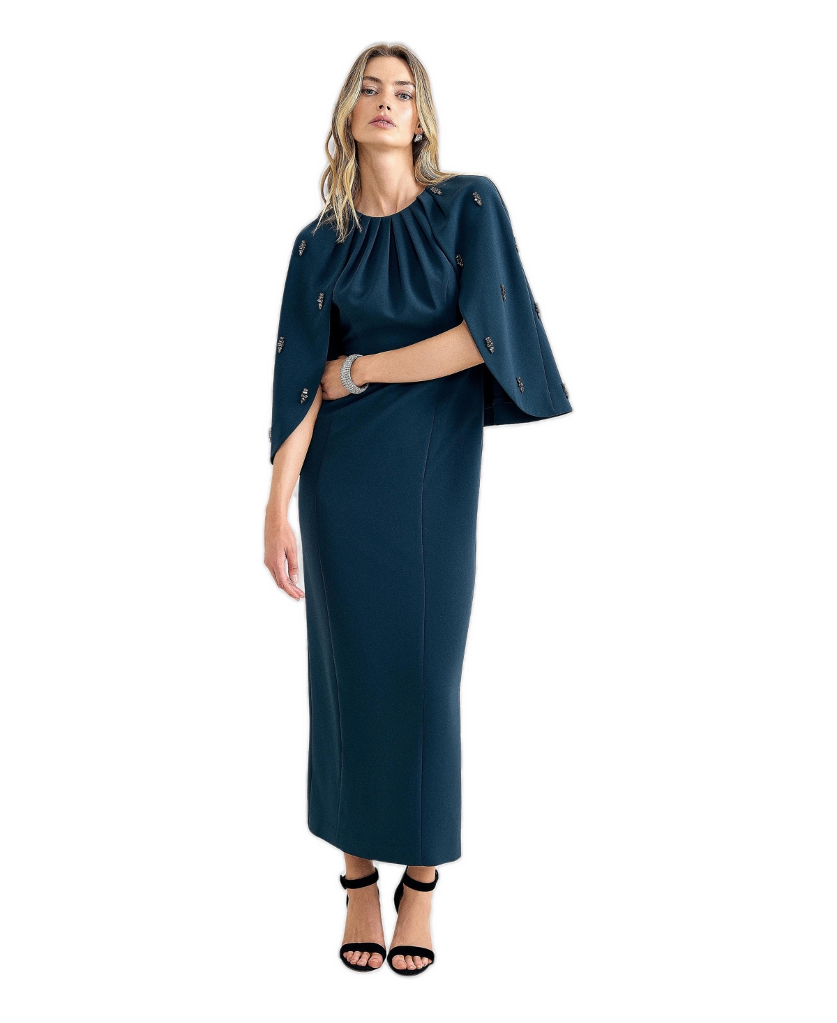 Click here for Phase Eight Womens Michelle Embellished Cape Dress... prices