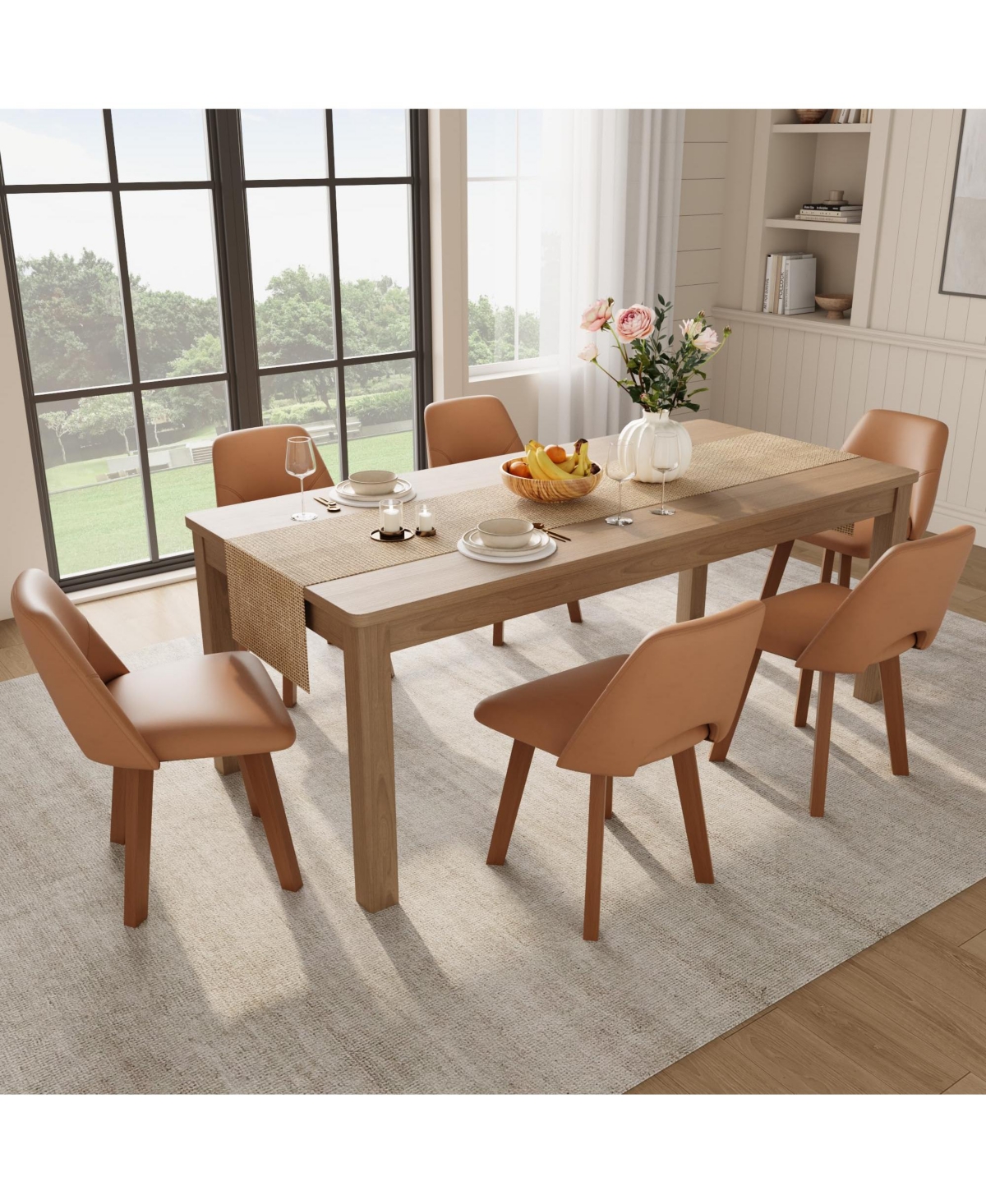 Click here for homfan Dining Chairs of 6  Pu Leather Upholstered... prices