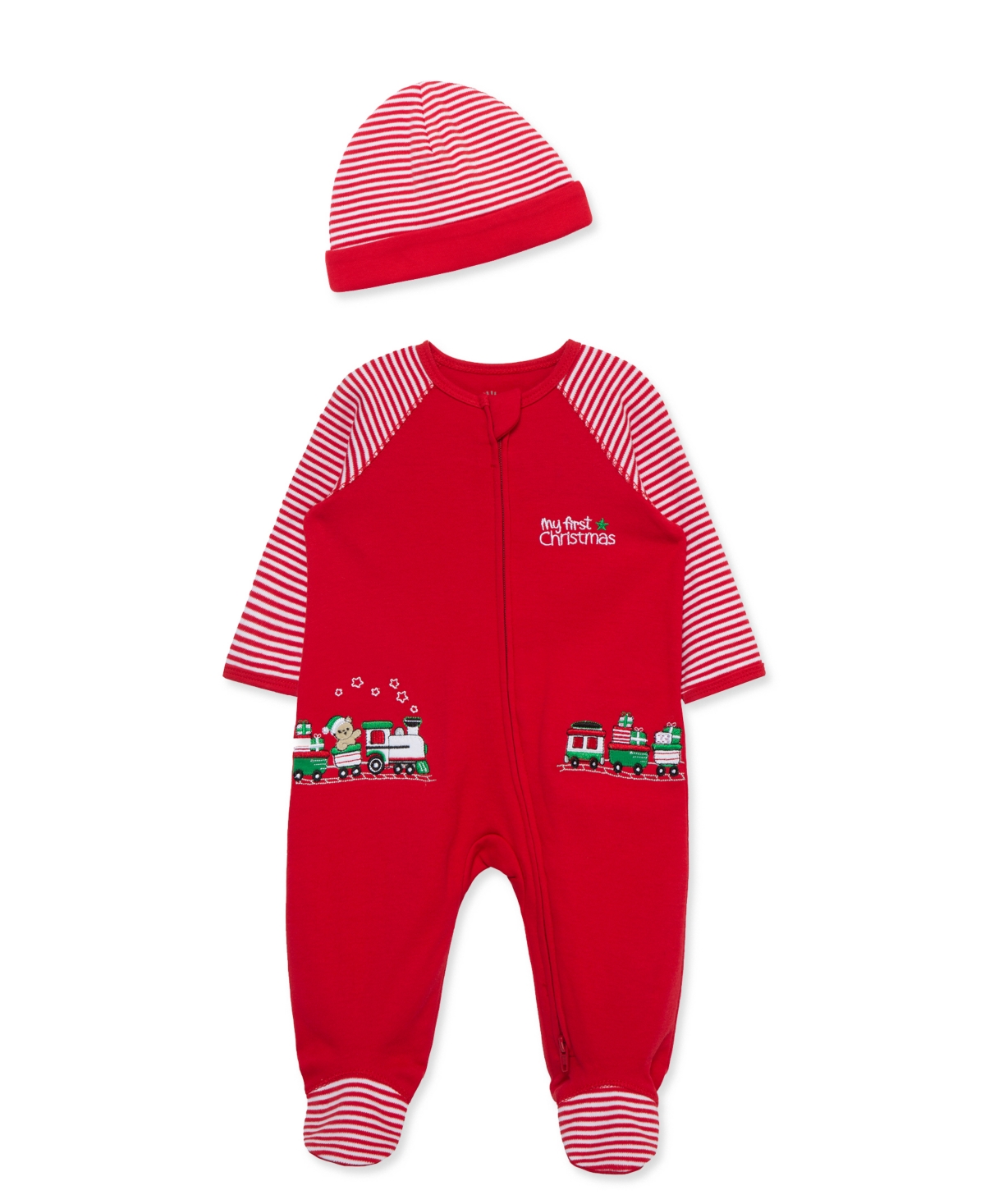 Click here for Little Me Baby Boys Train Gift Embroidered Footed... prices