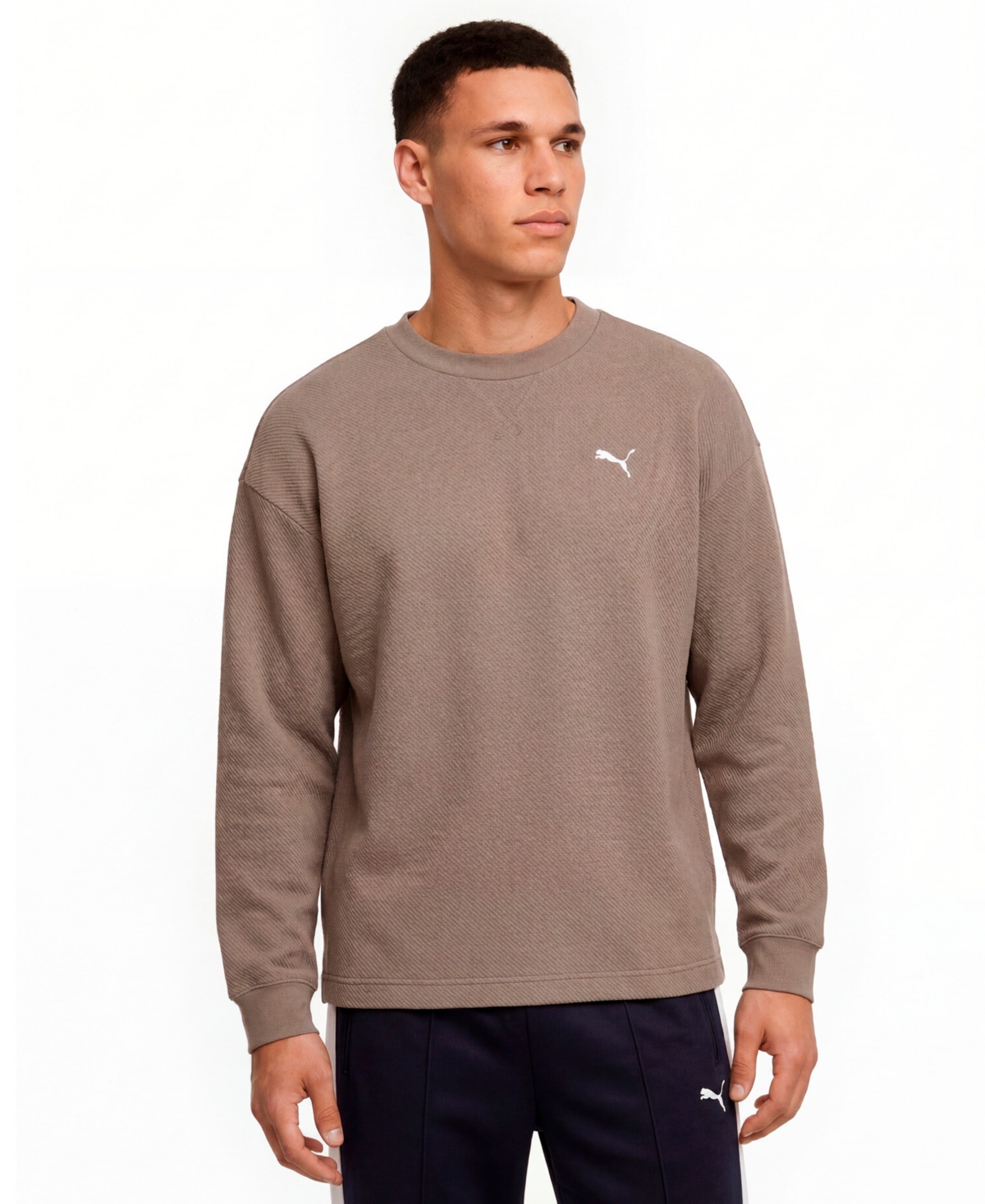 Click here for Puma Mens Relaxed-Fit Crewneck T-Shirt - Mouse Gra... prices